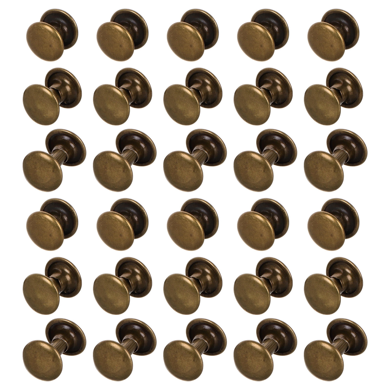GARVALON Leather Rivets Kit 120 Sets in Coffee Iron for Belt Making ...