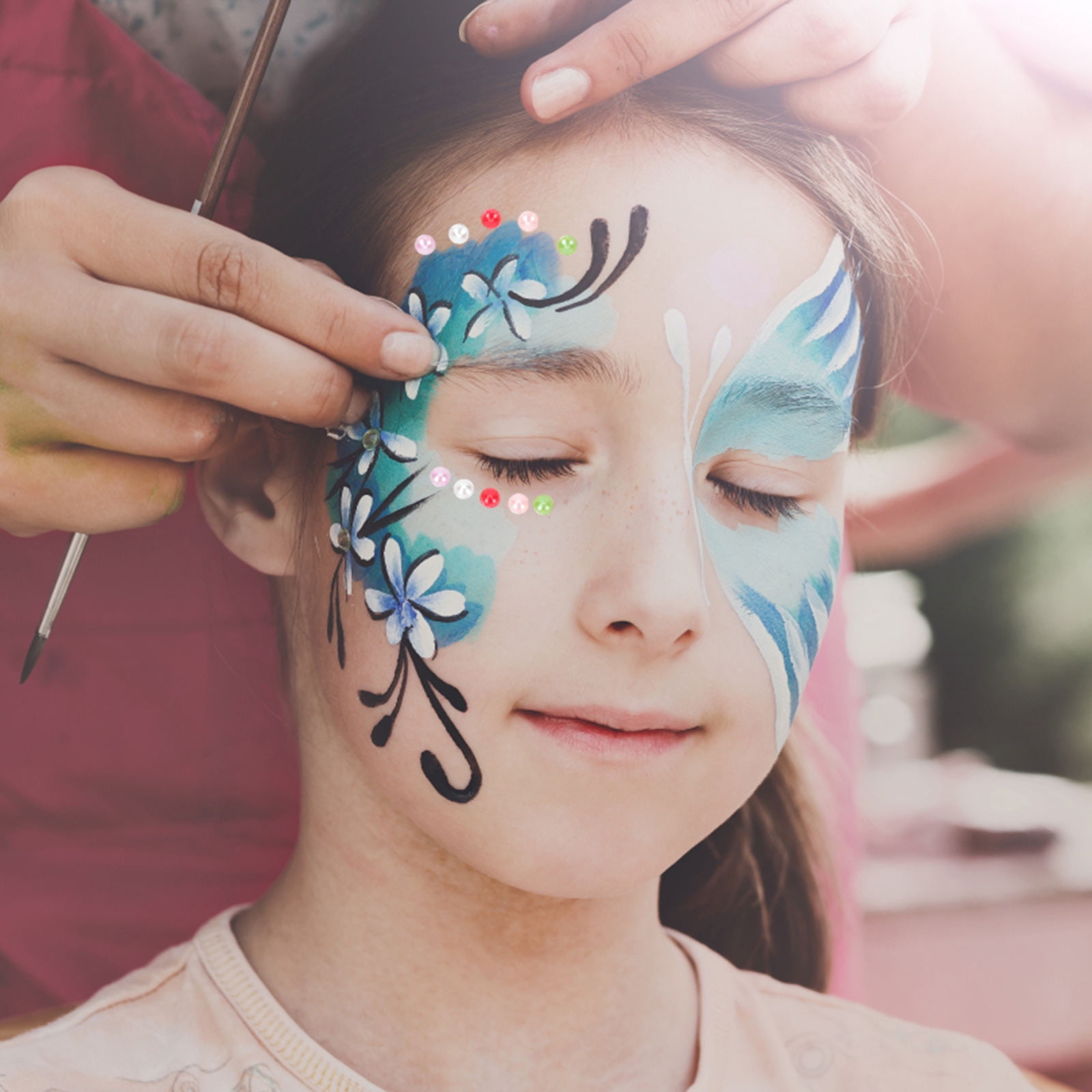 GARVALON Makeup Pearls Jewel Face Stickers 3Pack 15x9cm 3mm Round ...