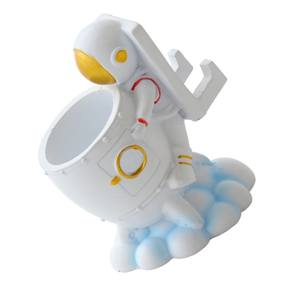 GARVALON Office Pen Holder 1Pcs Resin Astronaut Shape For Desktop ...
