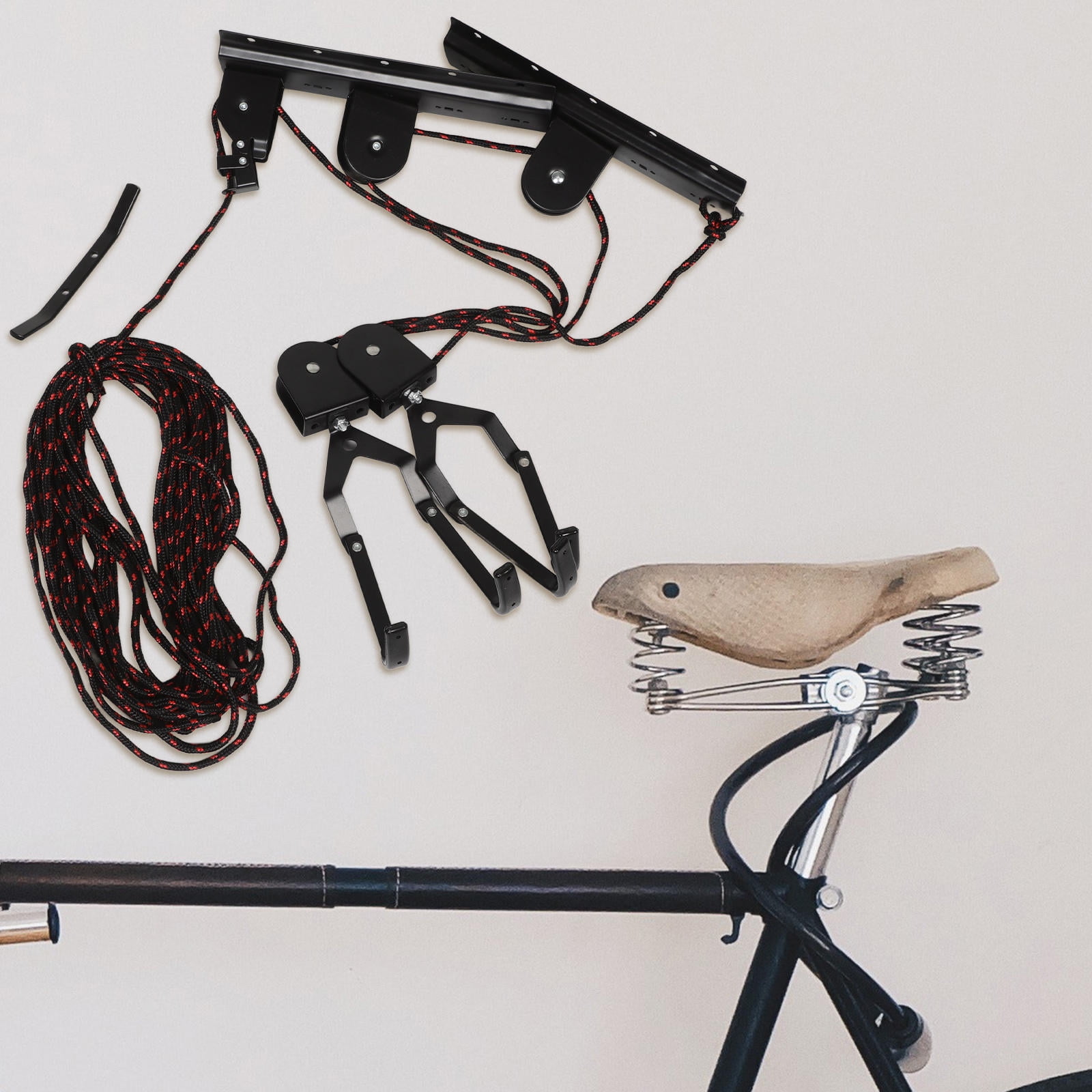 GARVALON Pulley System for Garage 1 Set Bike Hoist Space-Saving Bicycle ...