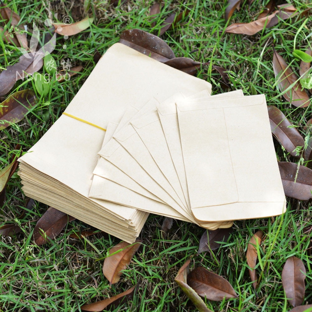 GARVALON Small Brown Paper Bags 50Set for Food Storage Crops Beans Nuts ...