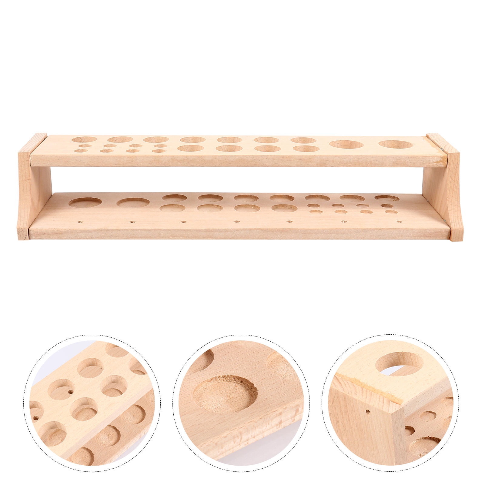 GARVALON Tool Storage Stand Leather Tool Rack Beige For Paint Brushes ...