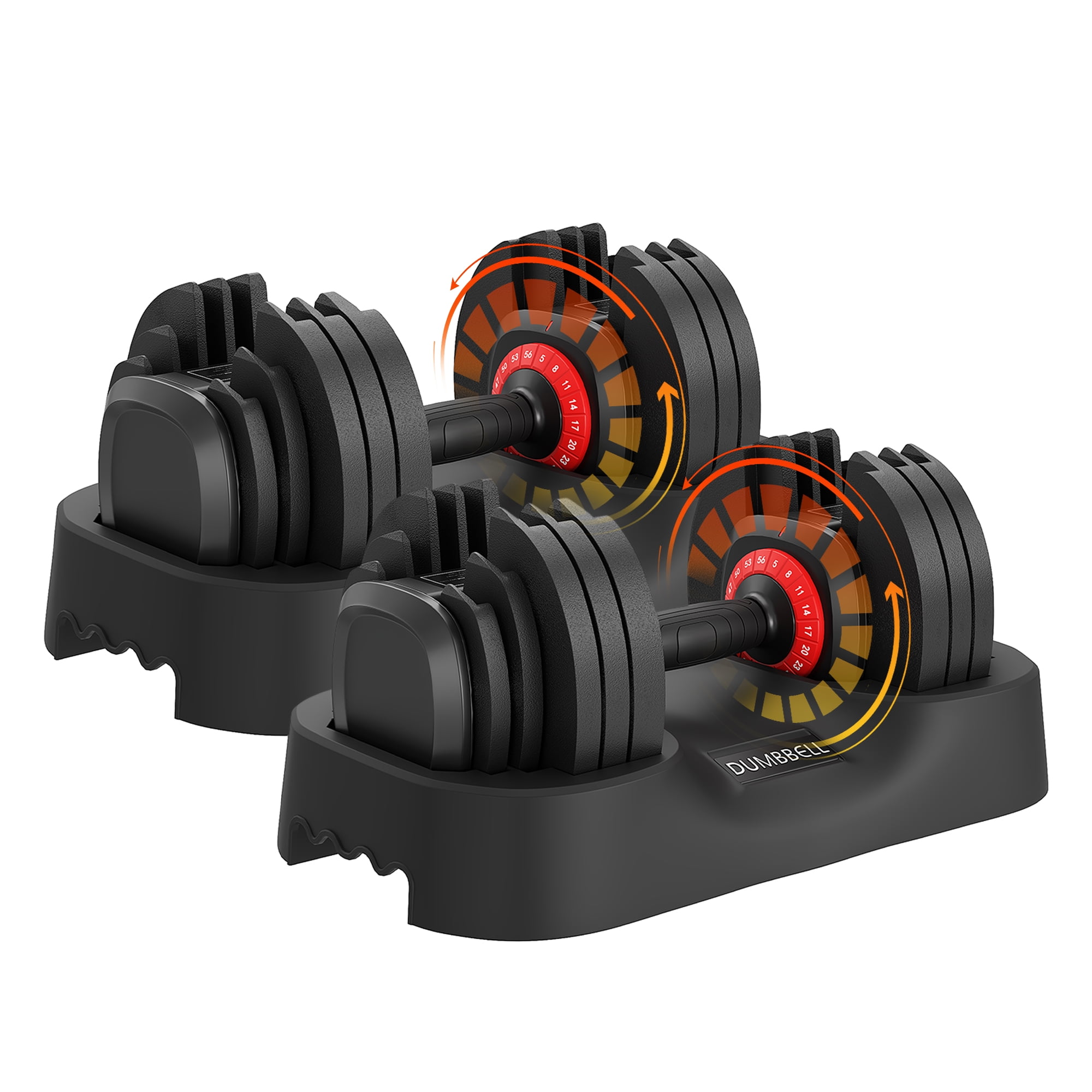 GARVEE 112lb(56lb*2) 18 in 1 Adjustable Dumbbell Sets of 2,56LBS Pair ...