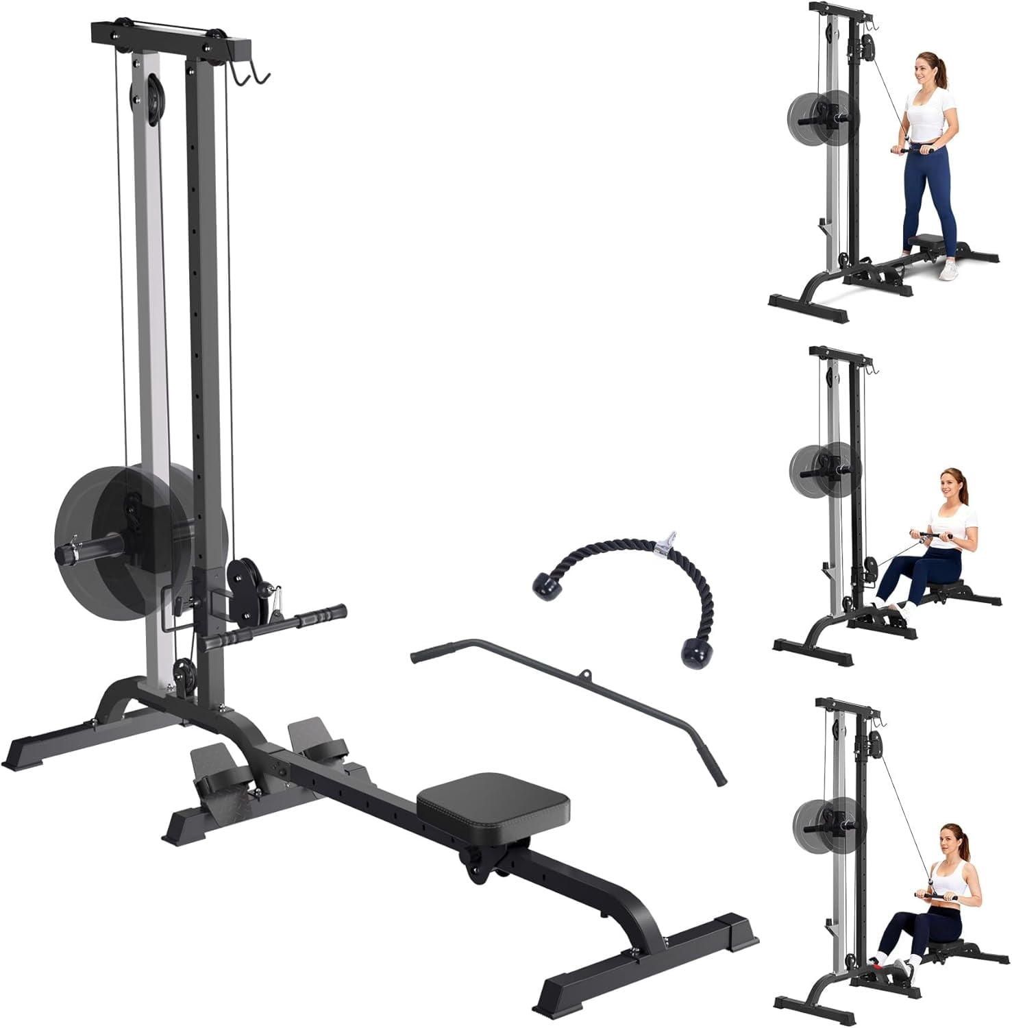 GARVEE 2 in 1 Cable Crossover Machine & Lat Pull Down Machine with ...