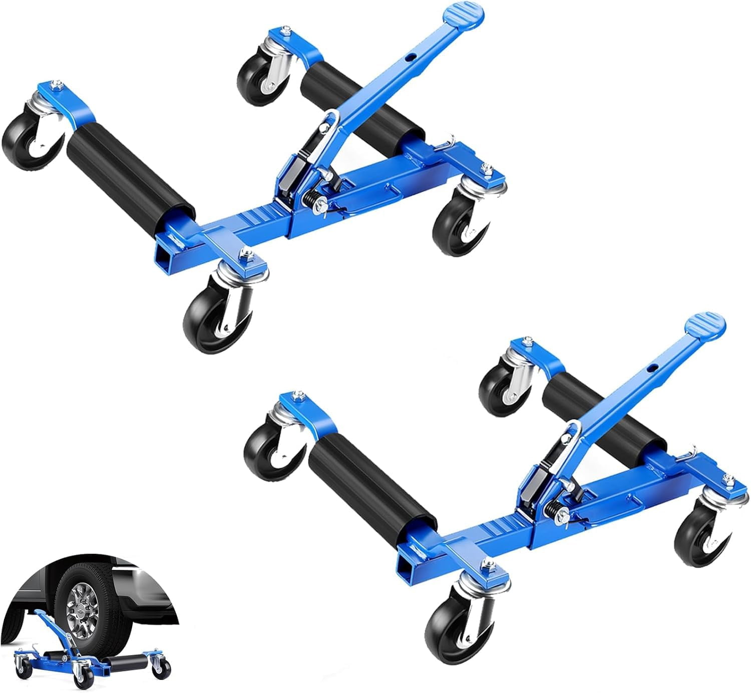 GARVEE 2 PCS Car Wheel Dolly,Heavy Duty 3000 LBS Hydraulic Car Dolly ...