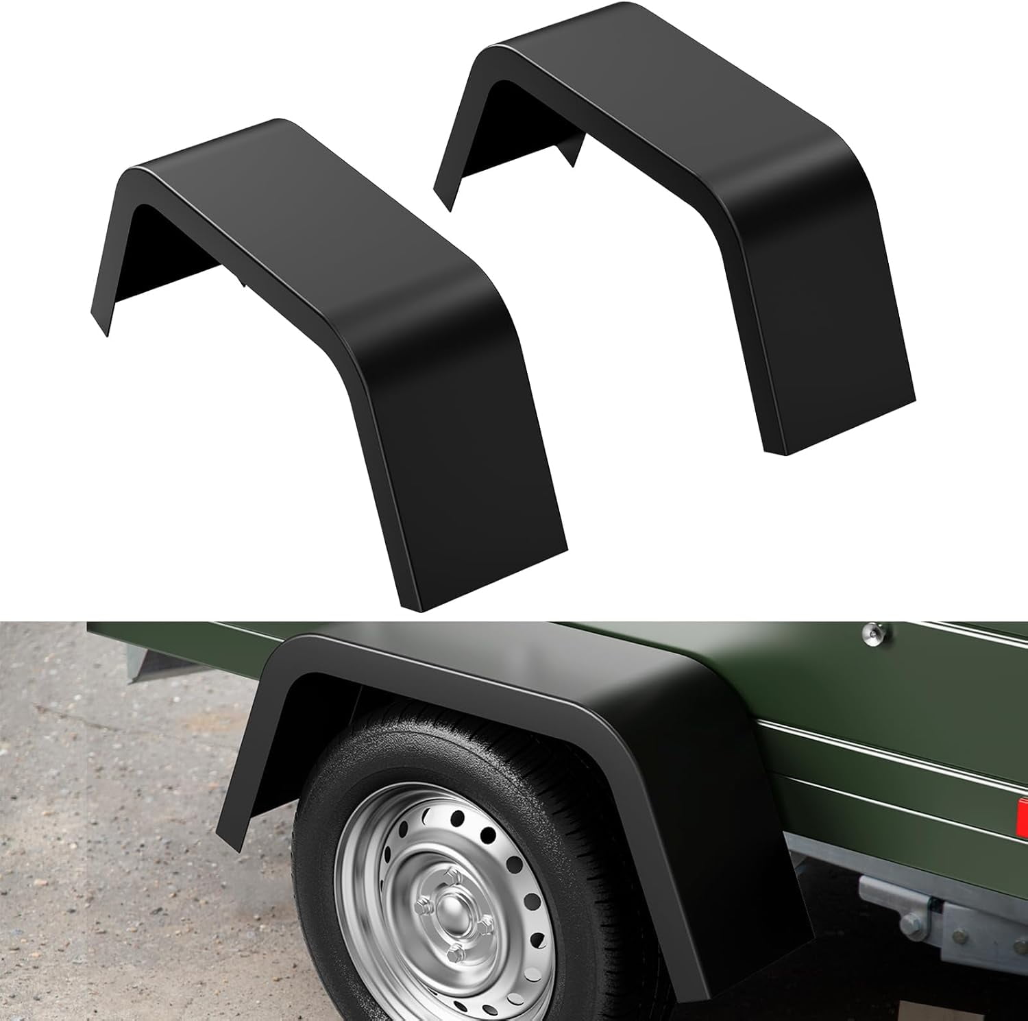 GARVEE 2 Pack Trailer Fenders Single Axle Fit 14"-16" Boat Trailer ...
