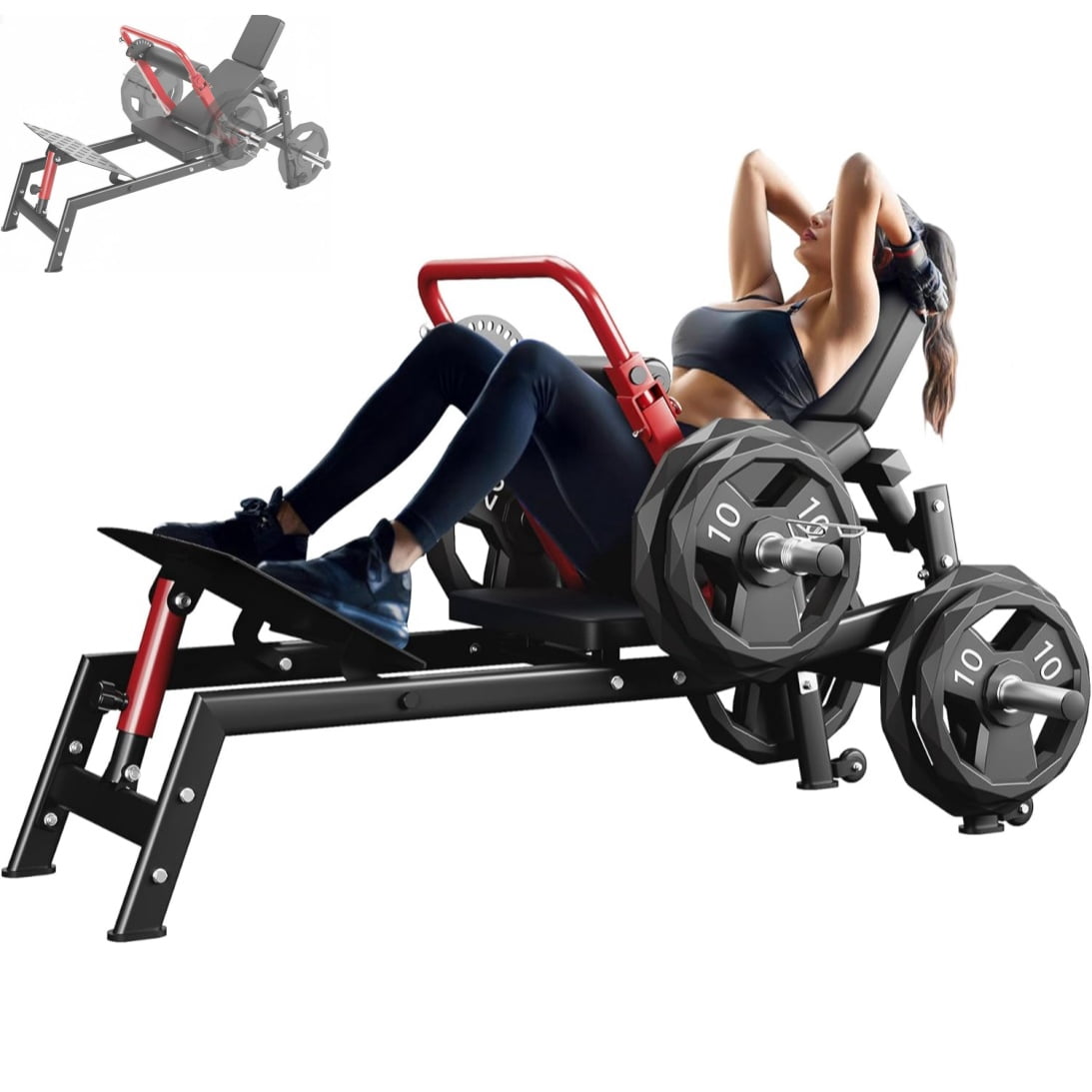 GARVEE Hip Thrust Machine,900LBS Capacity Glute Bridge Machine with ...