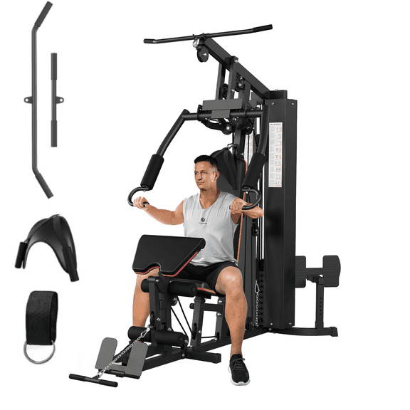 syedee Home Gym Station, Full Body Workout Equipment, 150LBS Weight ...