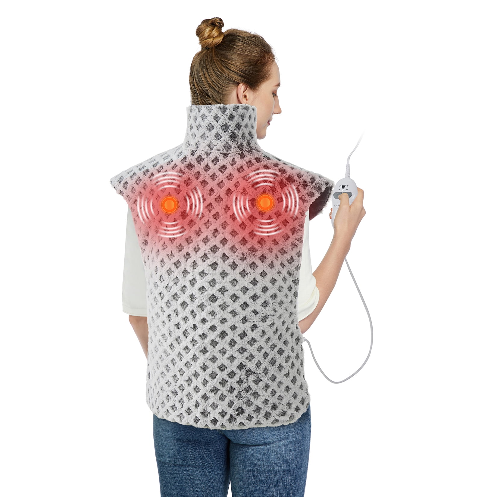 GARVEE Large Heating Pad with Massager,24" x 35" Electric Heating Pad ...