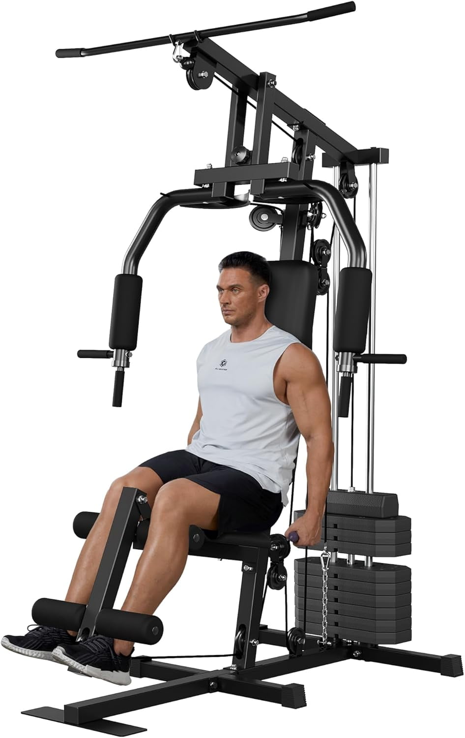 GARVEE Multifunctional Home Gym System, Home Gym Station with 105LBS ...