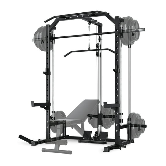 Mikolo Compact 7-IN-1 Smith Machine, 1000LBS Squat Equipment, Home Gym ...