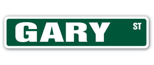 GARY Street Sign Childrens Name Room Sign | Indoor/Outdoor | 36" Wide ...