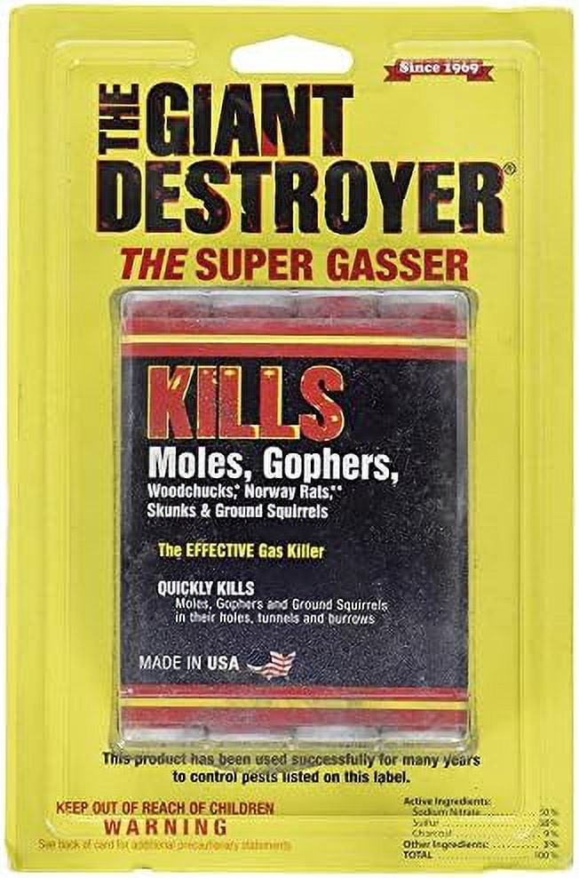 (GAS KILLER) (12/4PK TOTAL) 48 kills Moles, Gophers, Woodchucks, Norway ...