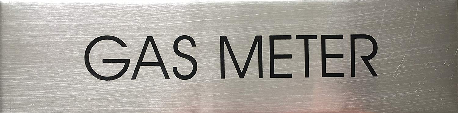 GAS METER SIGN (BRUSHED ALUMINUM 2 X7.75 ) - Walmart.com