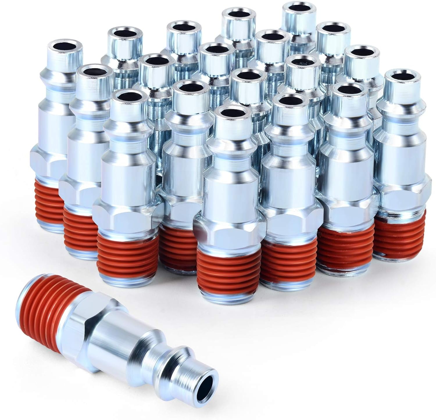 GASHER 1/4-Inch NPT Male Industrial Air Plug, Pneumatic Plugs 300PSI ...