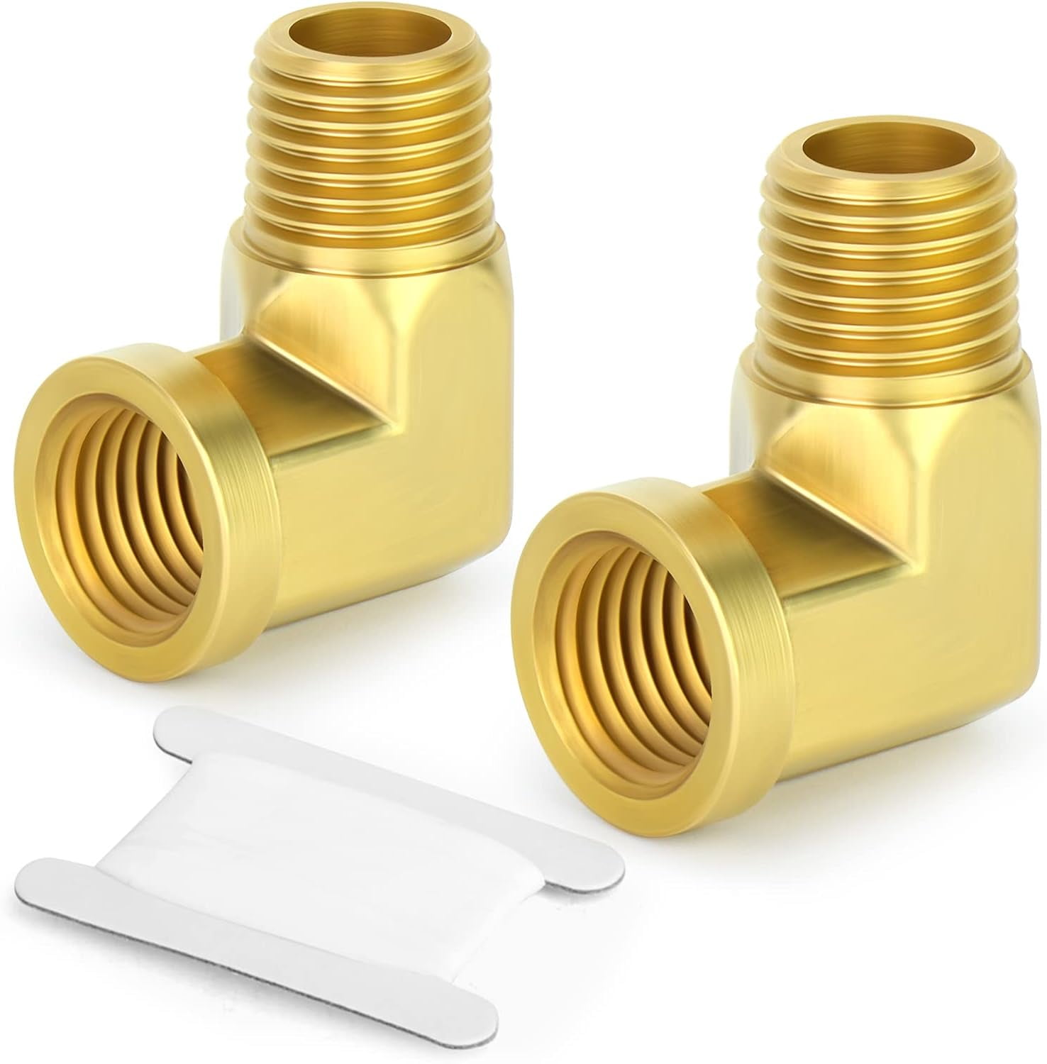 Interstate Pneumatics FST44E Brass Street Pipe Elbow Fitting 1/4" NPT ...