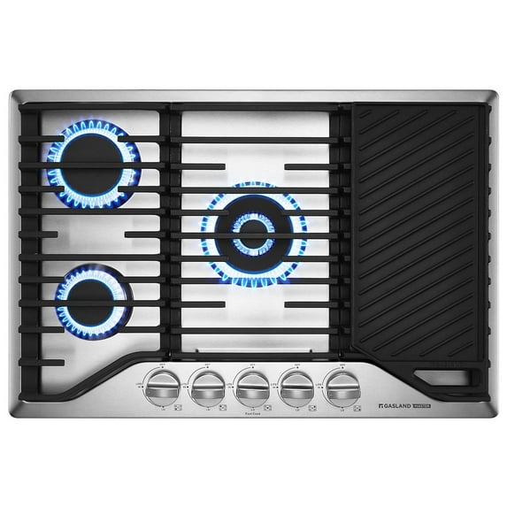 GASLAND Master Series 30 Inch Gas Cooktop with Griddle PRO GH3805SS1FC ...