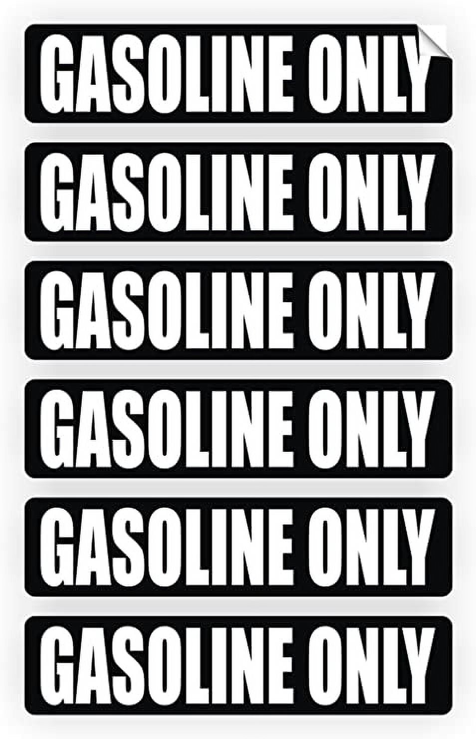 GASOLINE ONLY Automotive Fuel Decals | Gas Can Stickers | Truck Labels ...