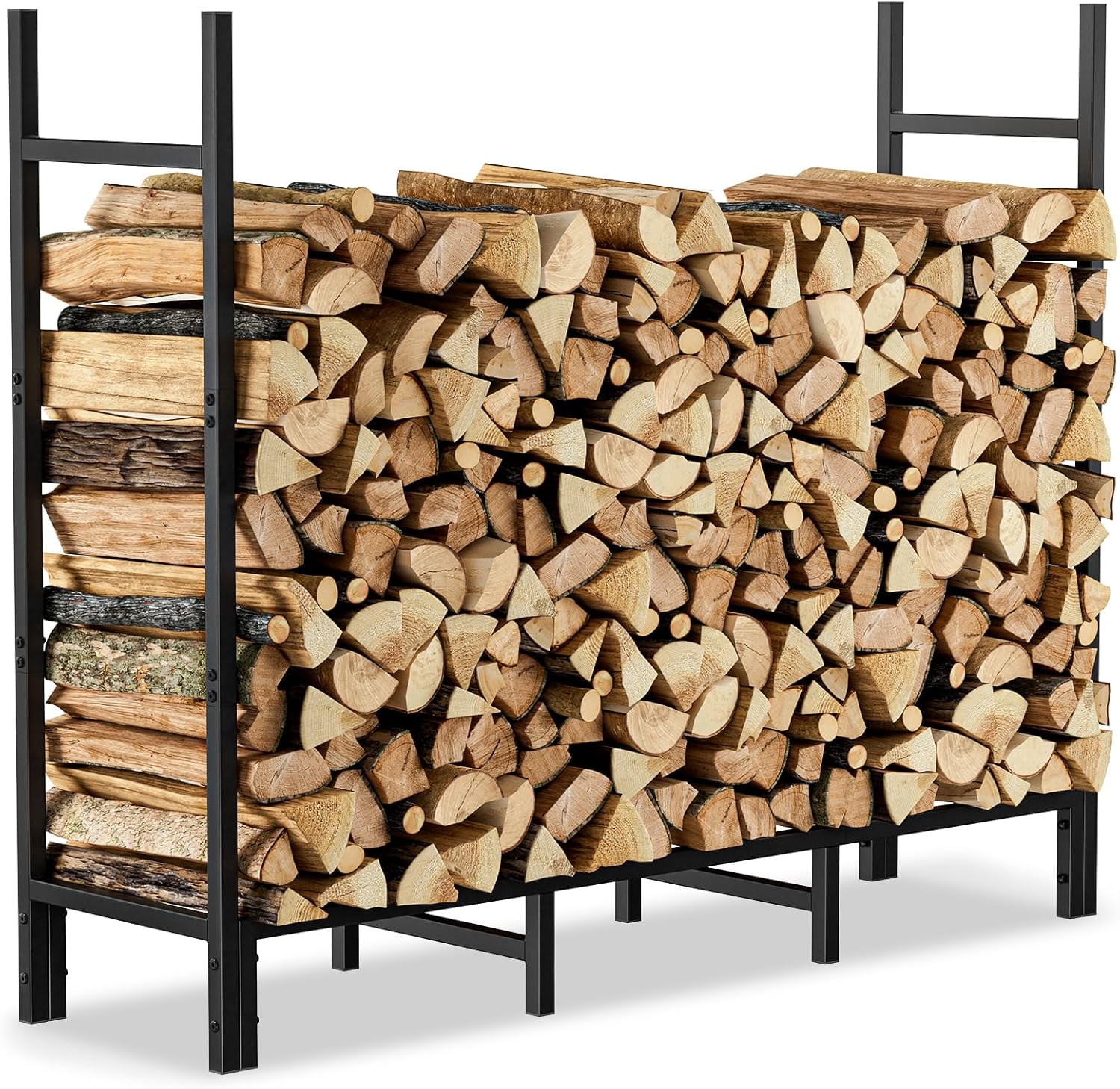 GASPRO Firewood Rack Outdoor 4FT, Heavy Duty Firewood Holder, Metal ...