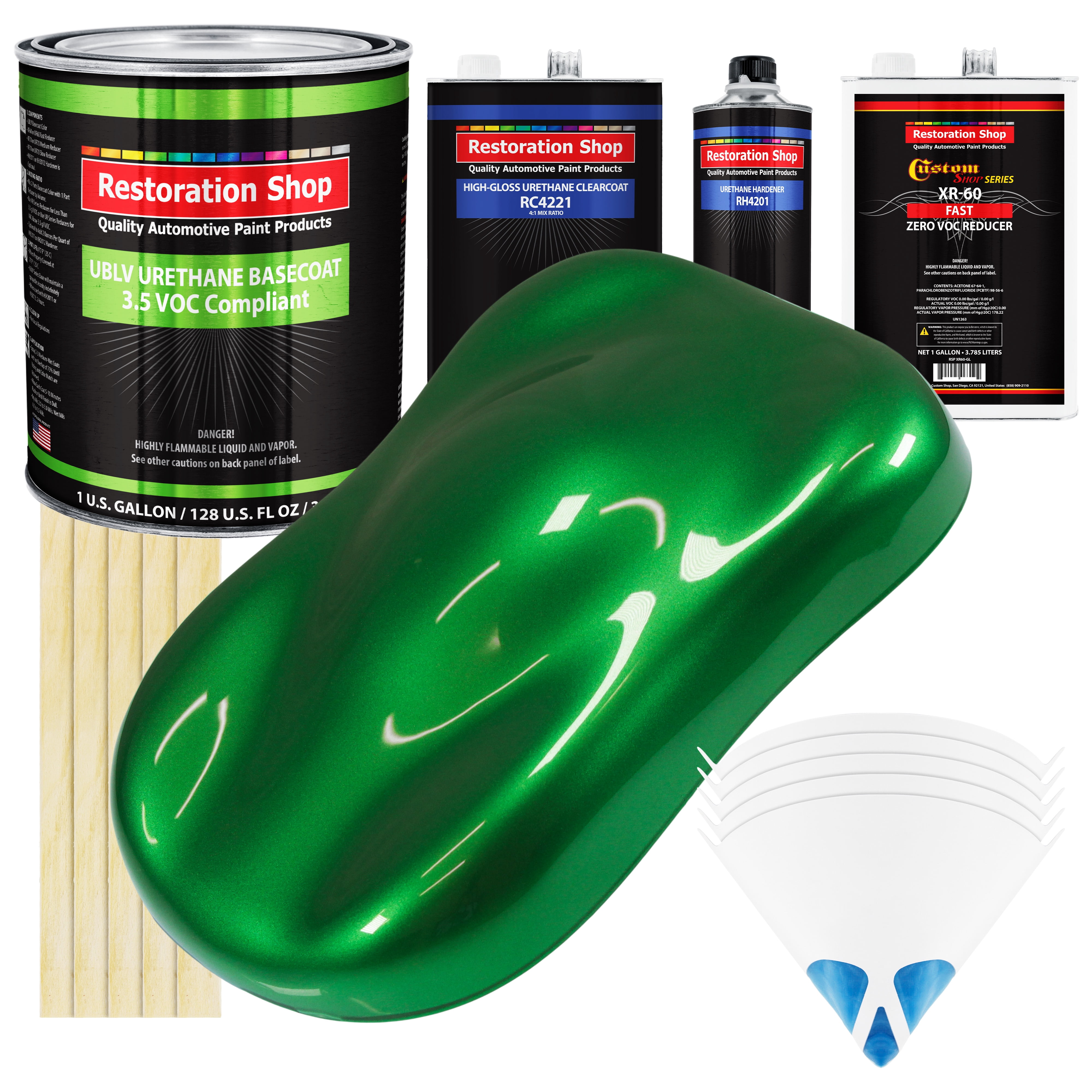GASSER GREEN METALLIC Low Voc Urethane Basecoat/Clearcoat Car Auto ...