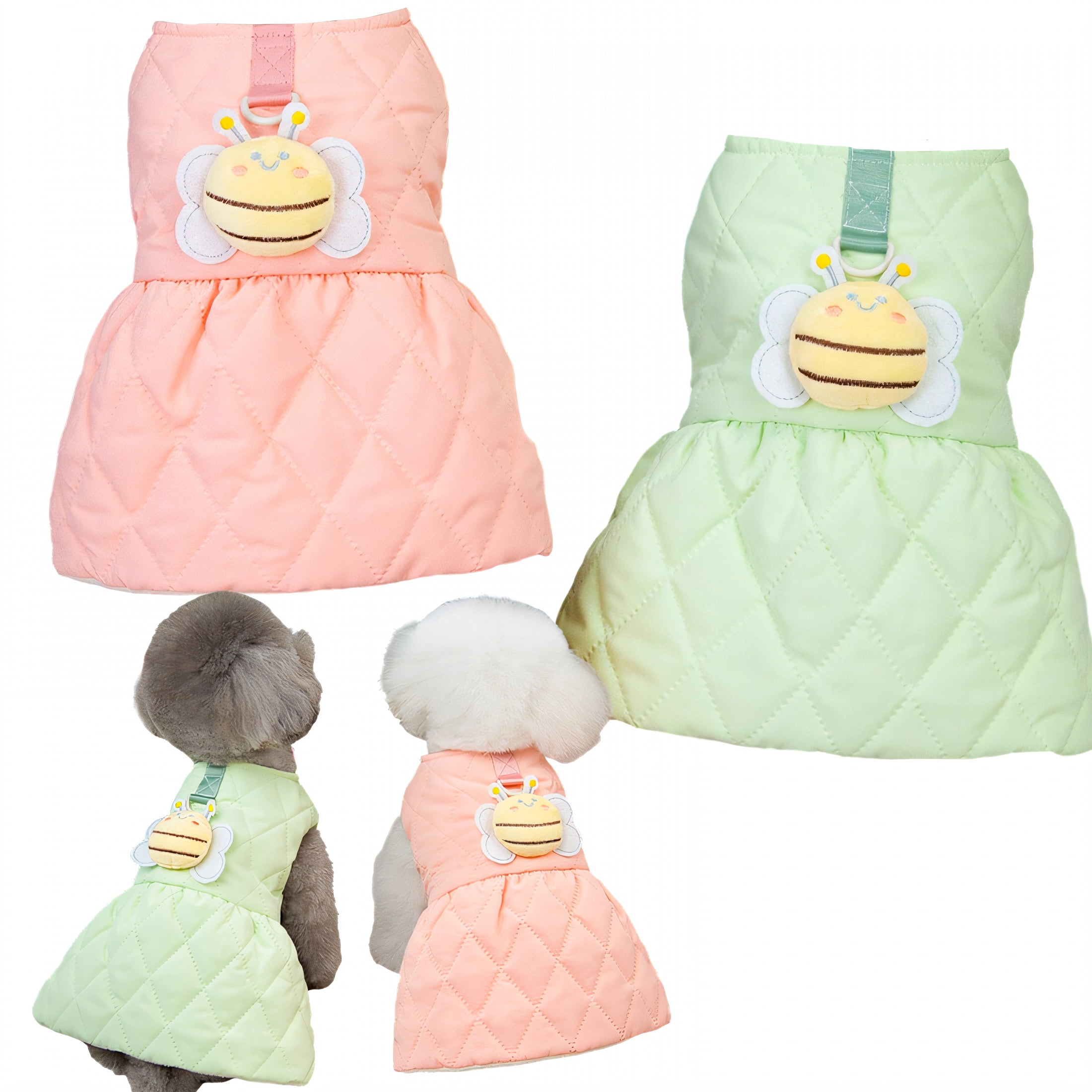 GASTROPOD 2Pcs Dog Dresses for Small Dogs Girl,Polyester Small Dog ...