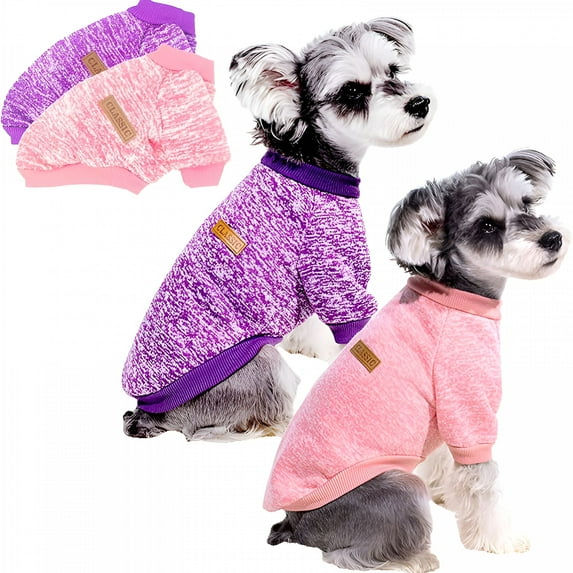 GASTROPOD 2Pcs Dog Sweaters for Small Dogs - Warm Winter Puppy Sweaters ...