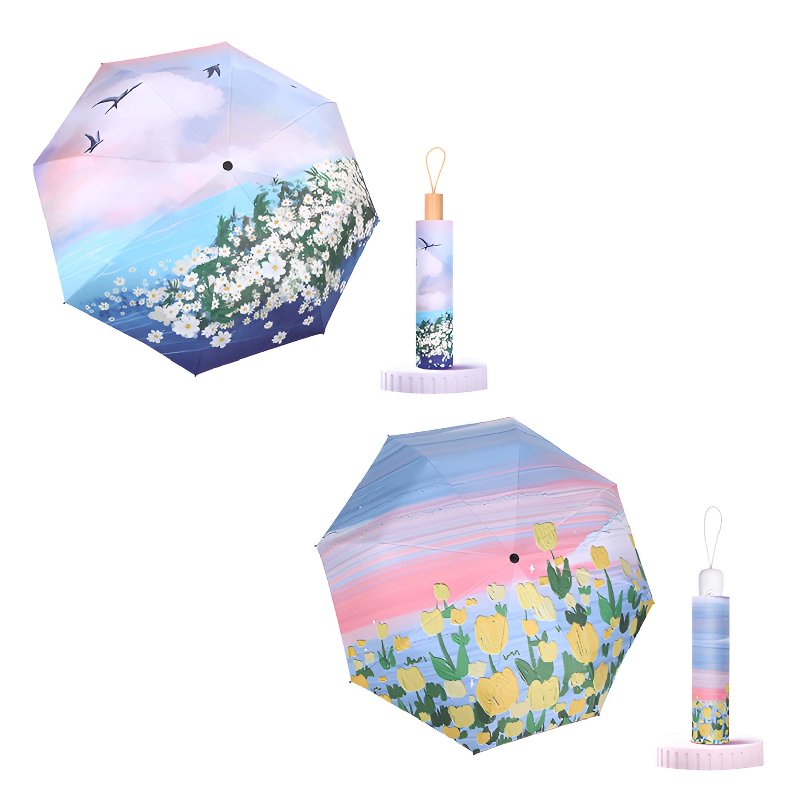 GASTROPOD 2Pcs Umbrellas for Rain,Reinforced Rib Design Umbrella for ...