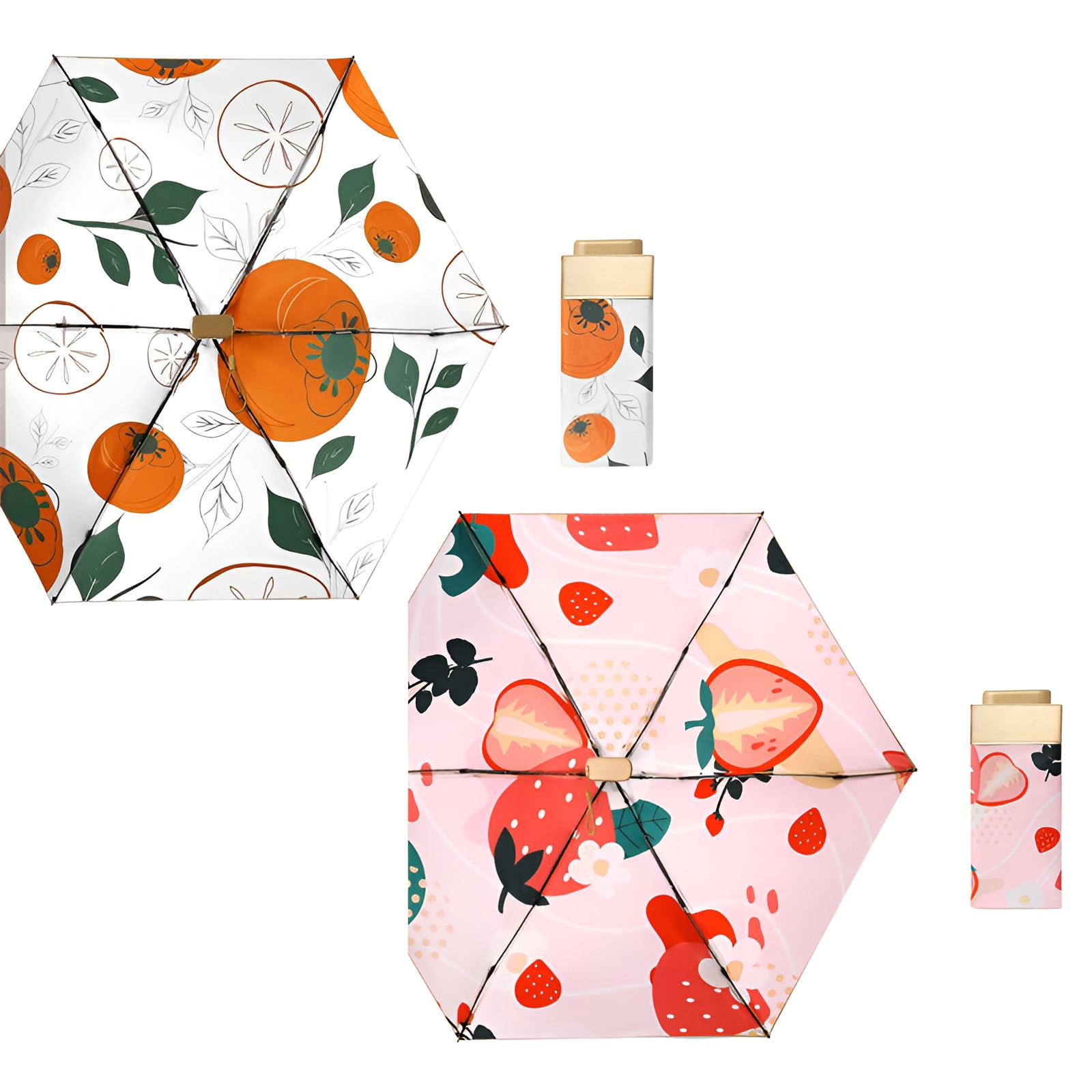 GASTROPOD 2Pcs Umbrellas for Rain,Sturdy Steel Skeleton Travel Umbrella ...