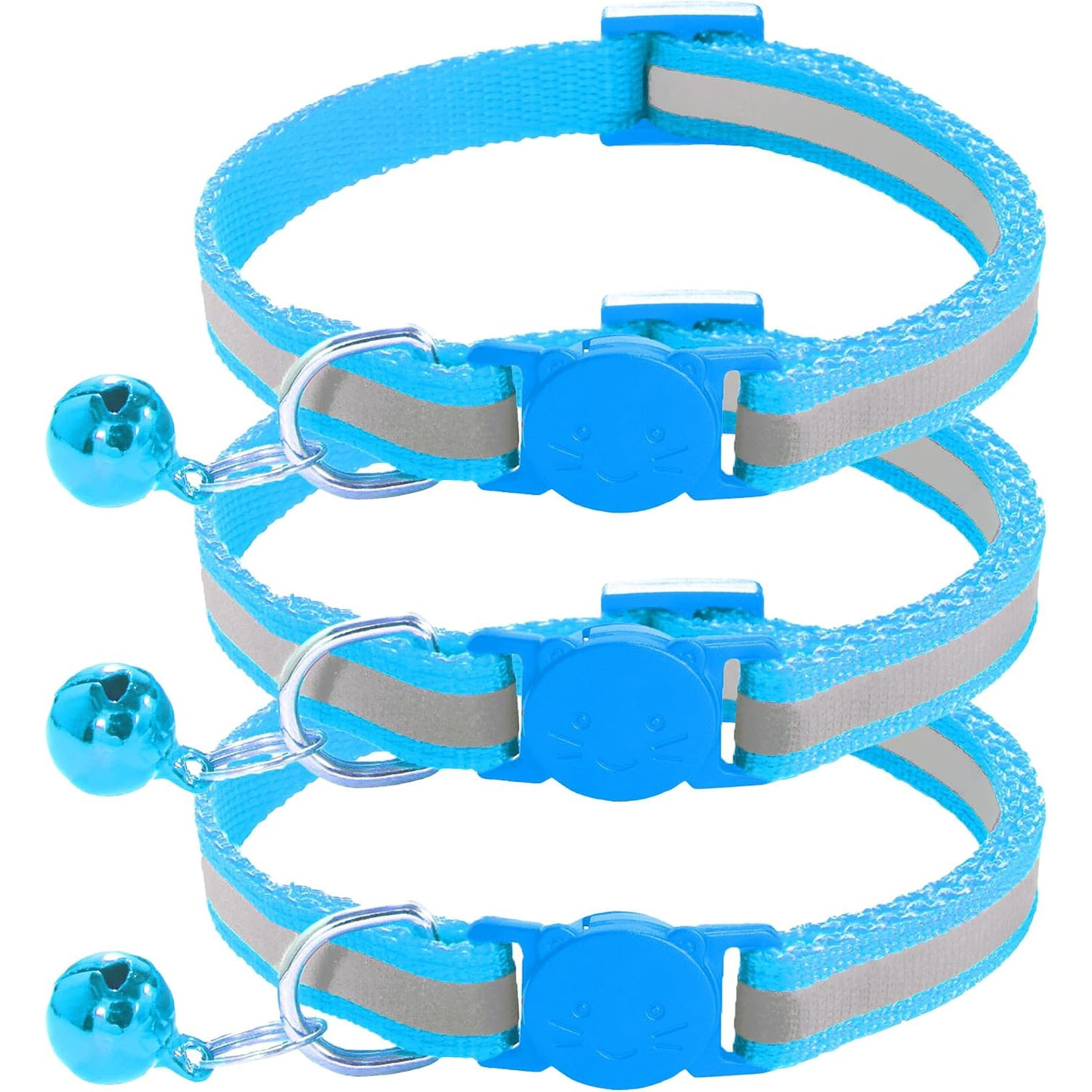 GASTROPOD 3 Pack Reflective and Breakaway Cat Collars with Bells ...