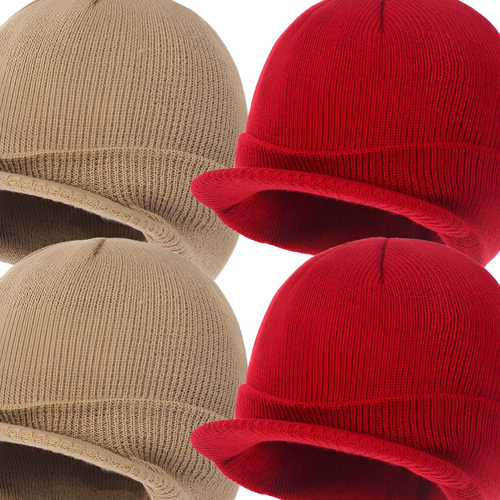GASTROPOD 4Pcs Winter Hats,Long-Lasting Color Winter Hats for Men ...