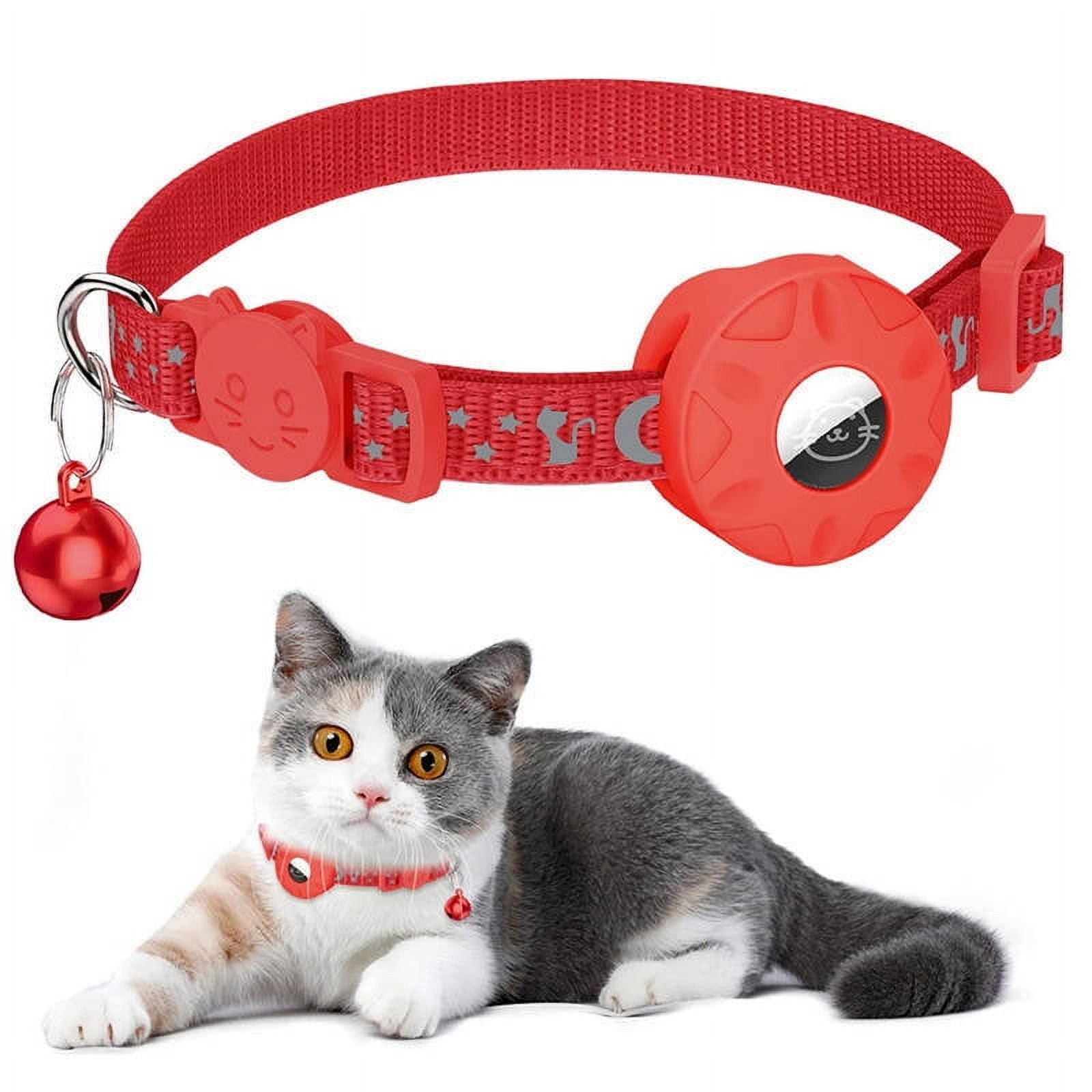 GASTROPOD Cat Collar,Reflective Airtag Holder Collar for Cats,Safe ...