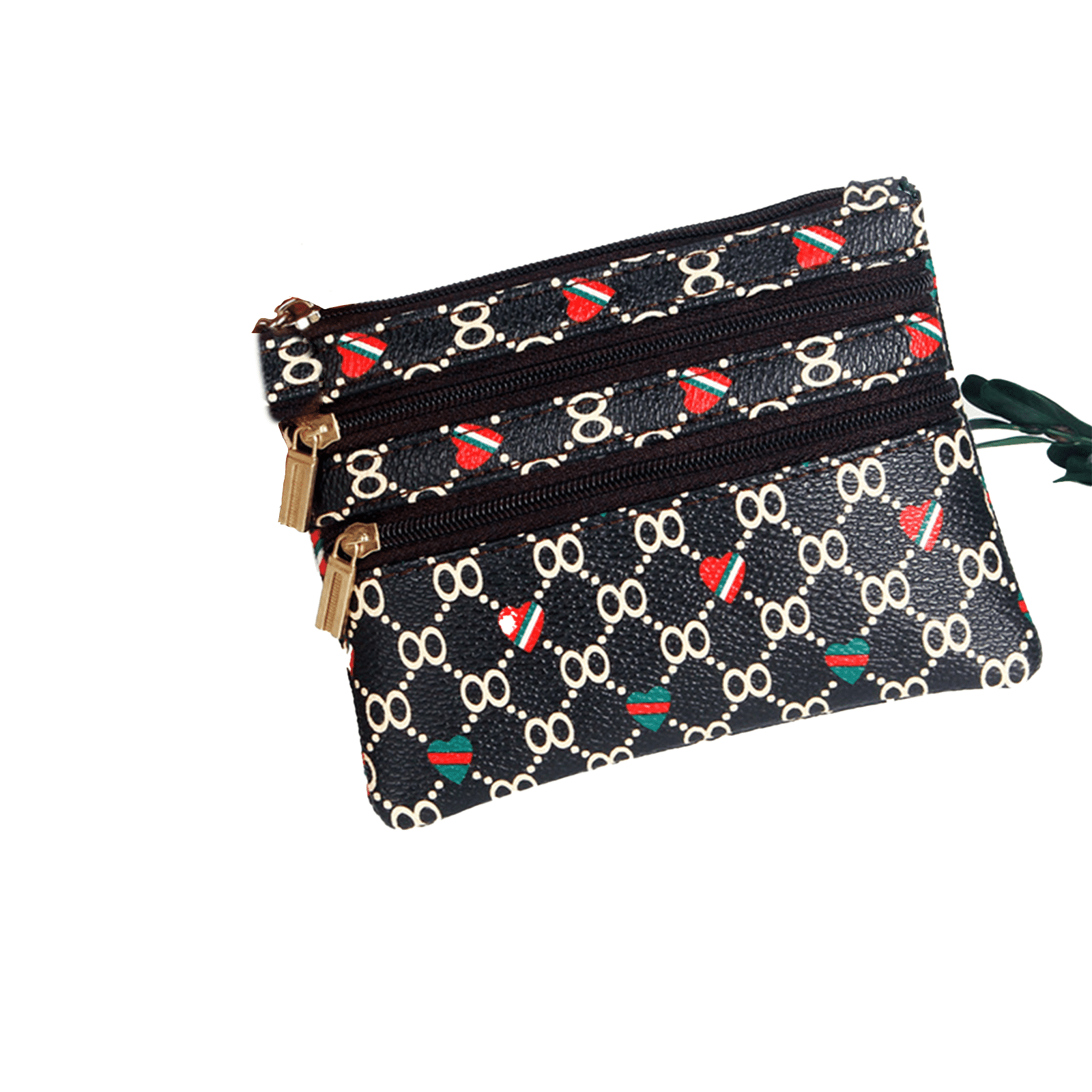 GASTROPOD Coin Purse,Multi-functional Three Zippered Compartments Card ...