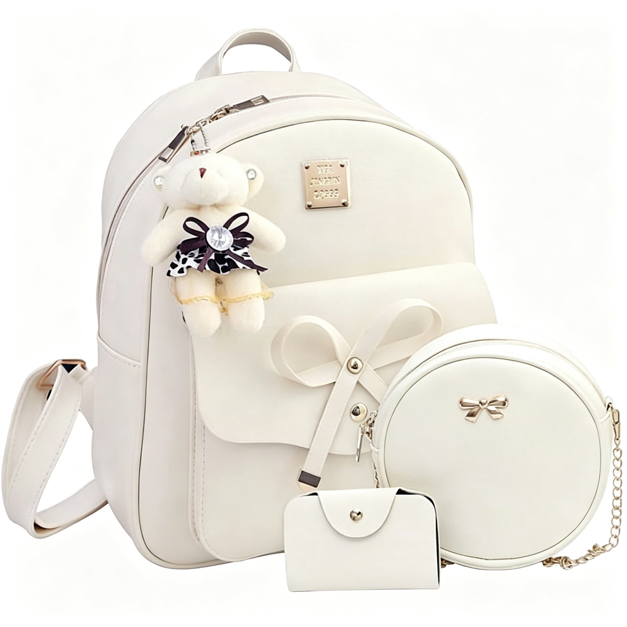 GASTROPOD Cute Mini Backpack Leather Backpack 3-Pcs Small Backpack ...