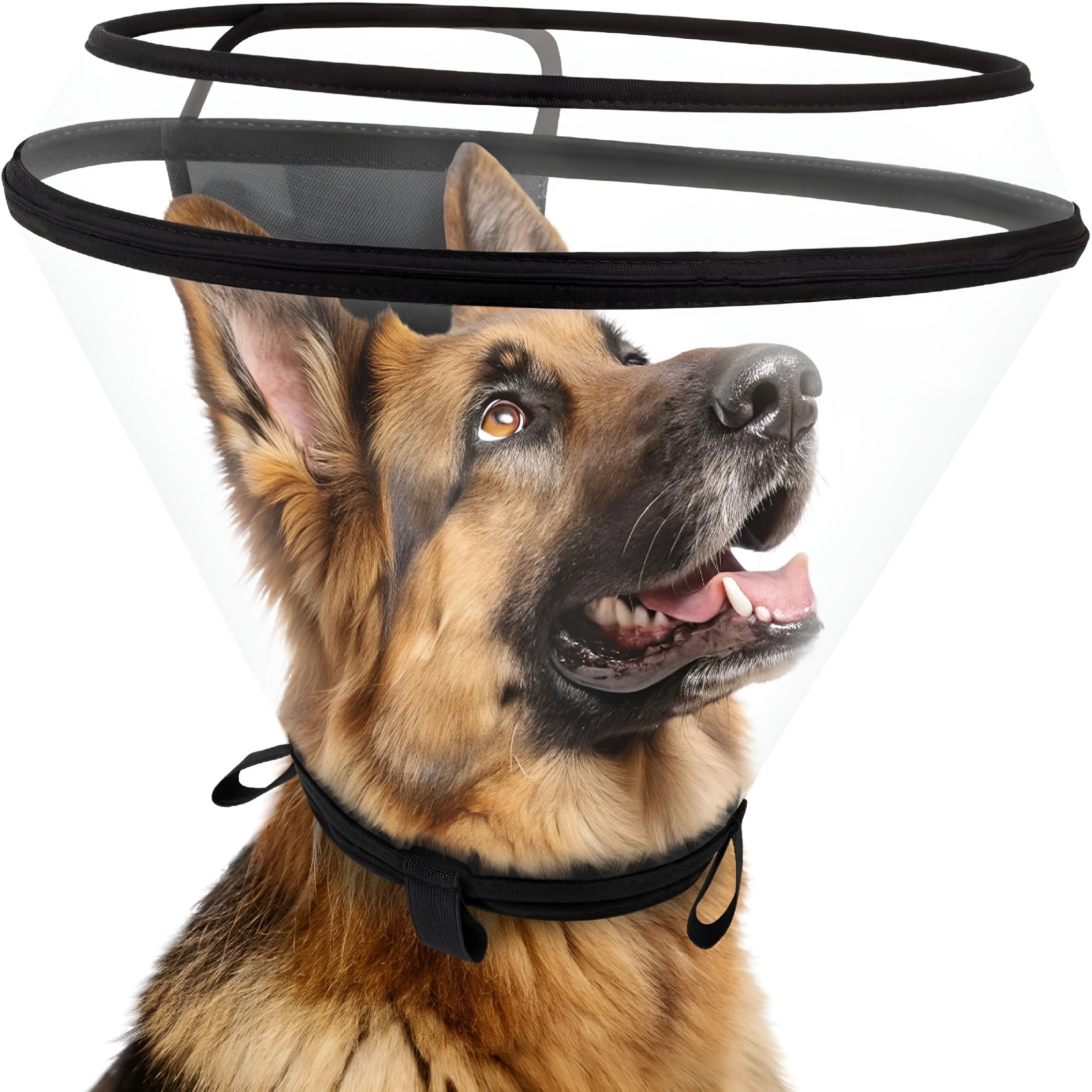 GASTROPOD Dog Cone Collar After Surgery,Extended Dog Recovery Cone to ...