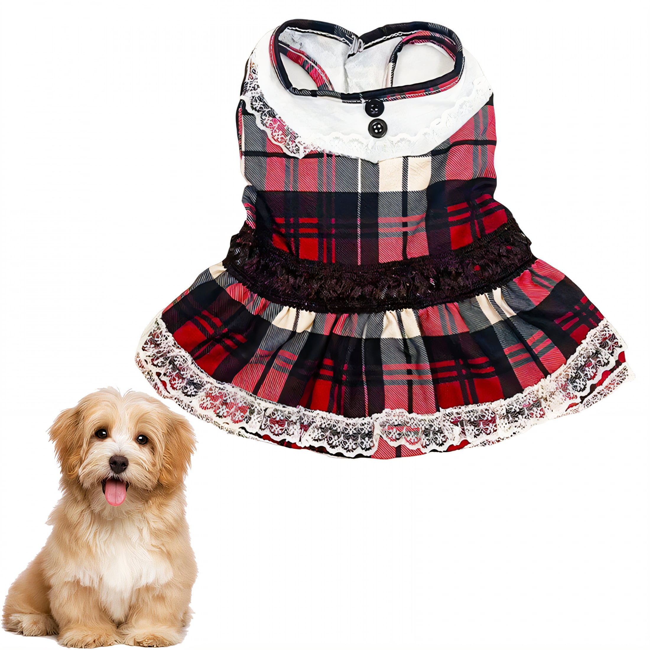 GASTROPOD Dog Dresses for Small Dogs Girl,Cotton Printed Everyday Dress ...