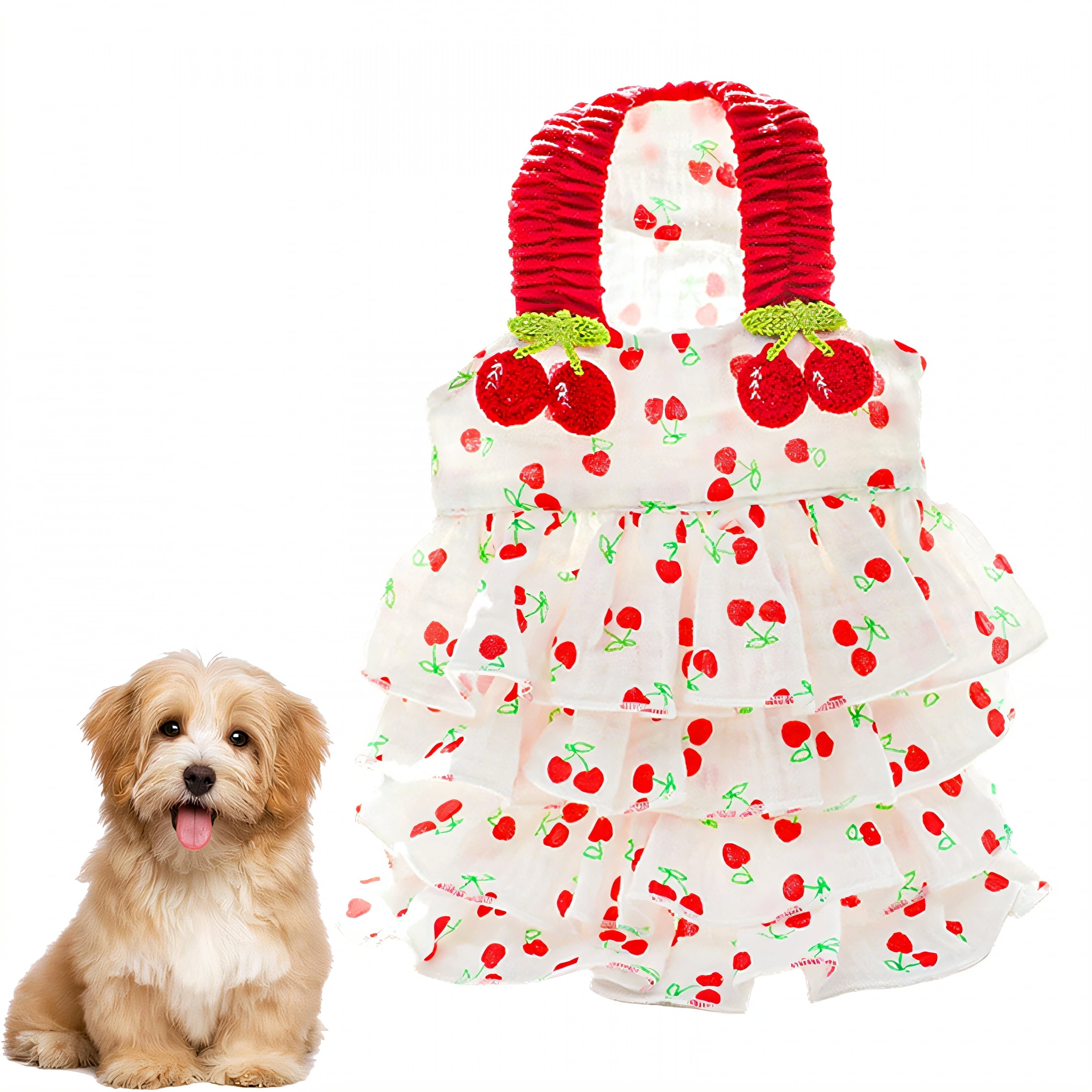 GASTROPOD Dog Dresses for Small Dogs Girl,Cotton Printed Everyday Dress ...