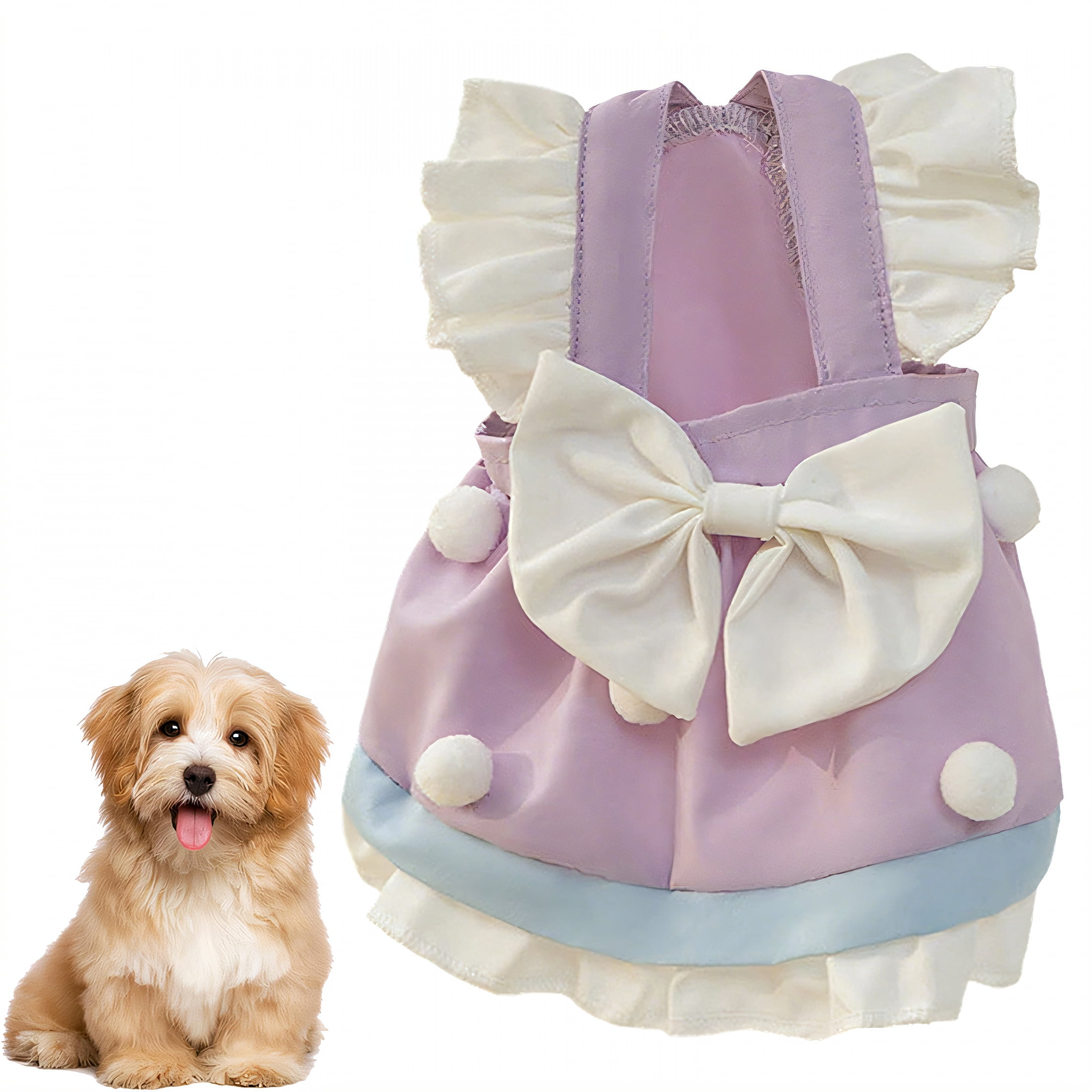 GASTROPOD Dog Dresses for Small Dogs Girl,Polyester Solid Everyday ...