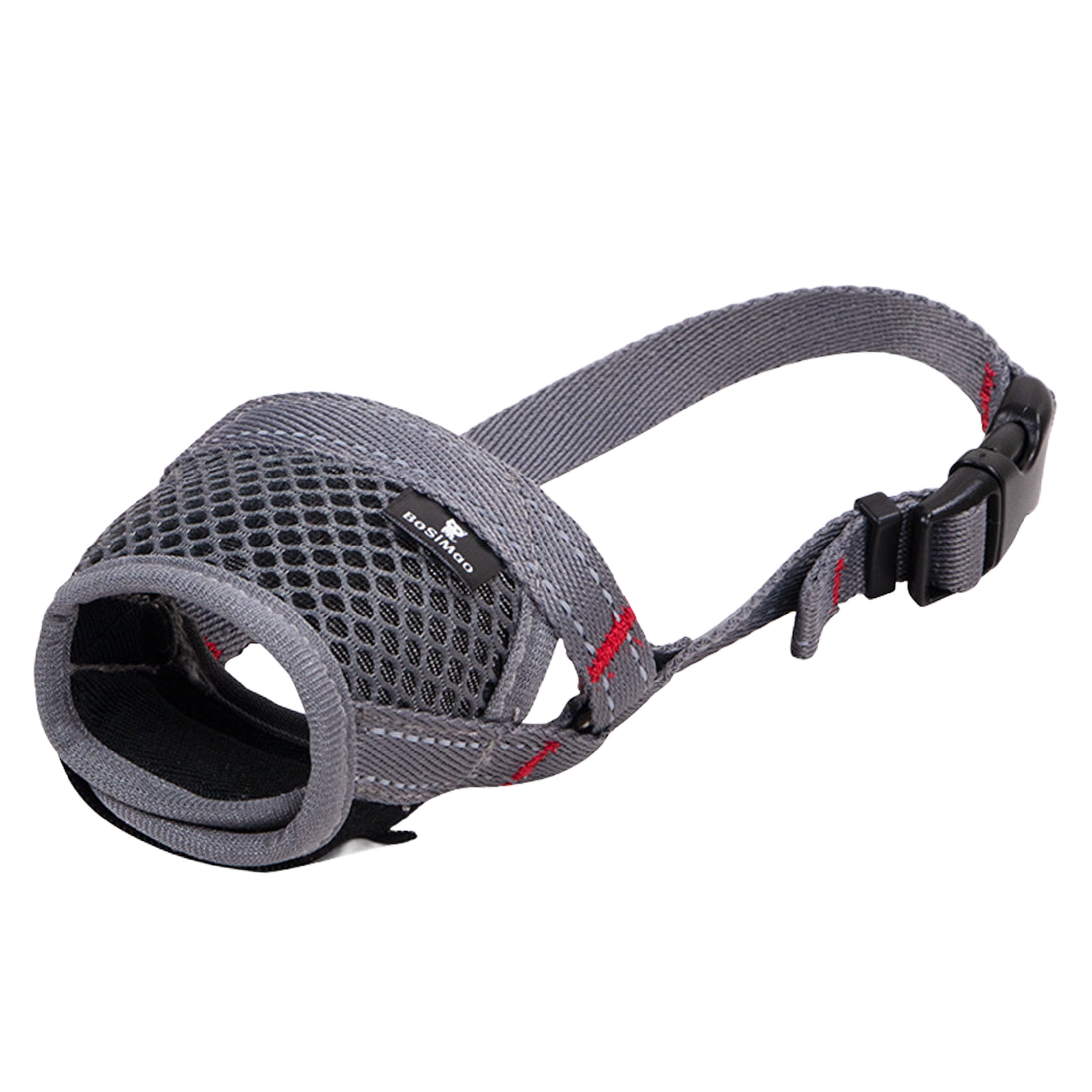 GASTROPOD Dog Muzzle,Reflective Strips Polyester Fabric Muzzle for Medium Sized Dog,Adjustable ...