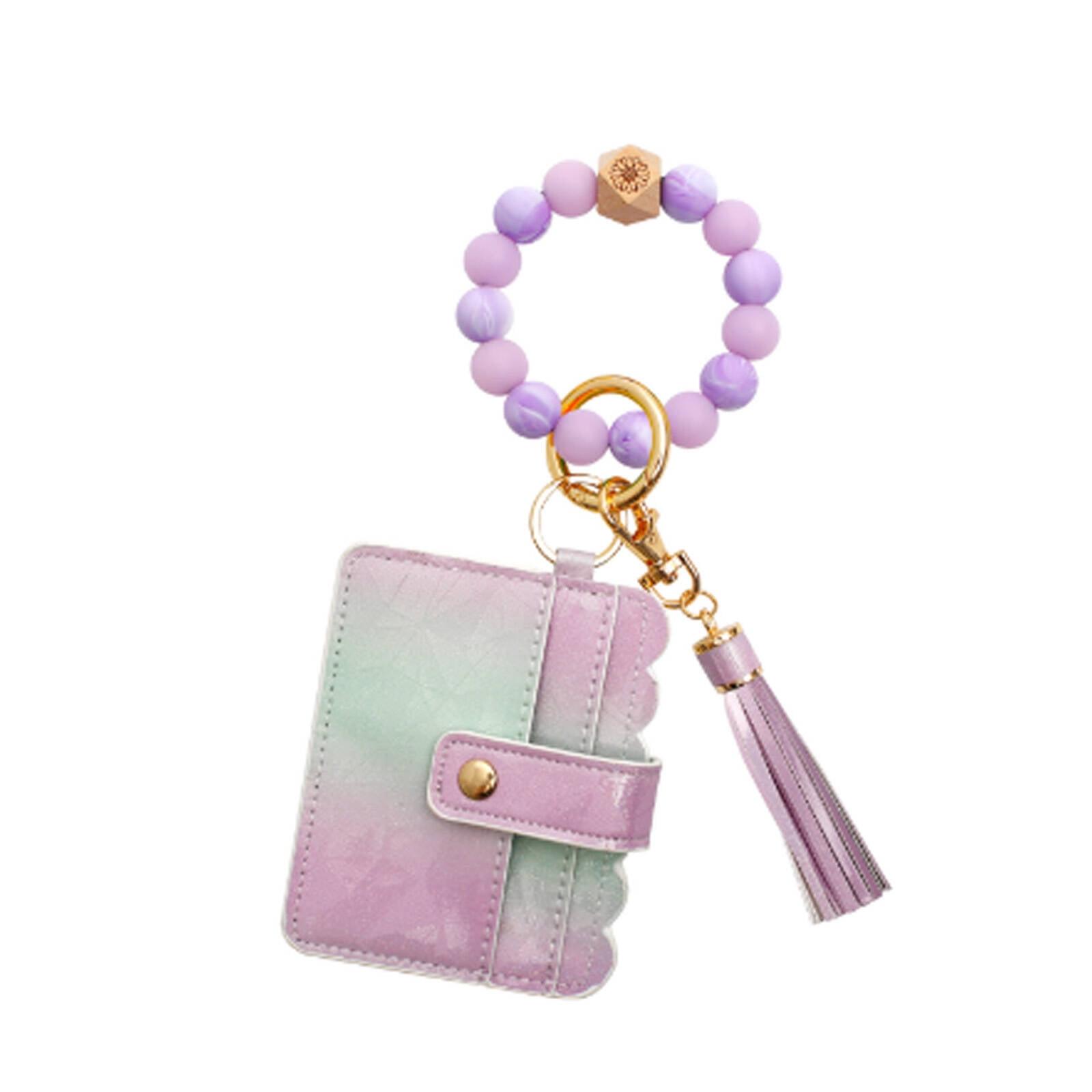 GASTROPOD Keychain Wallet,Soft Silicone Wristlet Wallet Women,Tassel PU ...