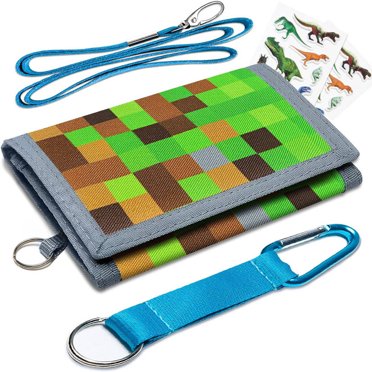 Premium Soft Leather Childrens Trifold Wallet Kids Bicolor Wallet Gift ...