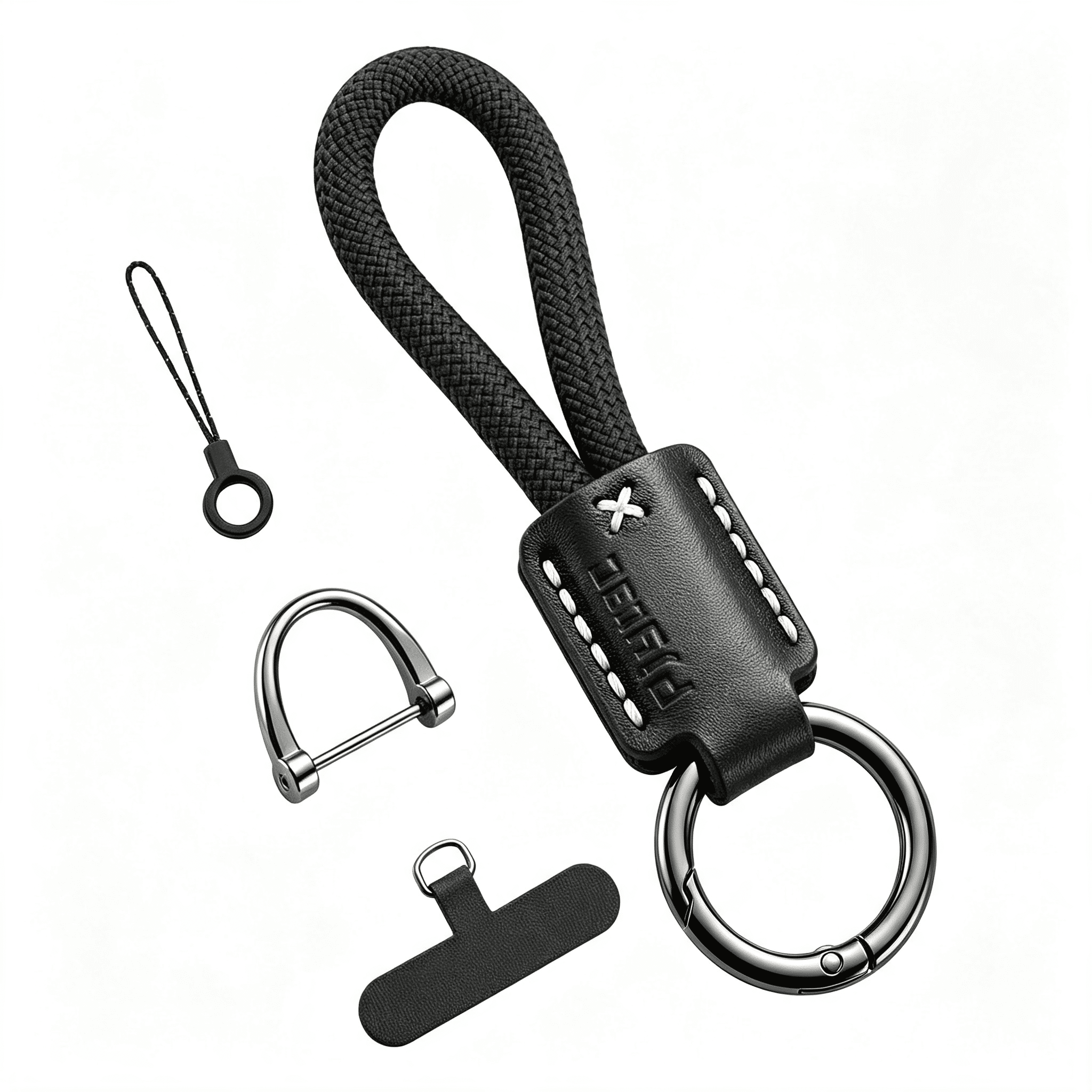 GASTROPOD Leather Keychain for Car Keys,Short Lanyard Key Chain with D ...