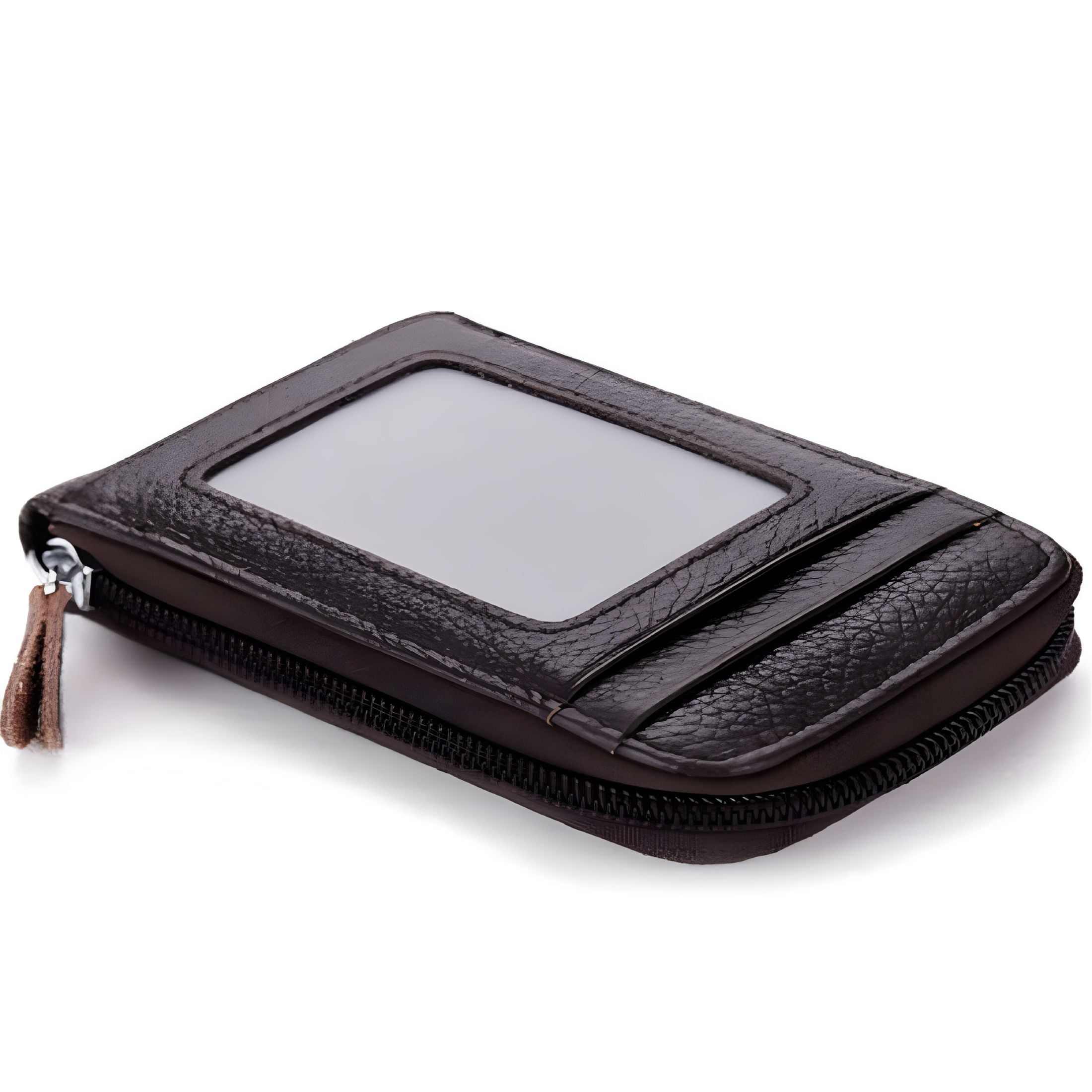 GASTROPOD Men Portable Wallet Solid Color Leather Credit Card Holder ...