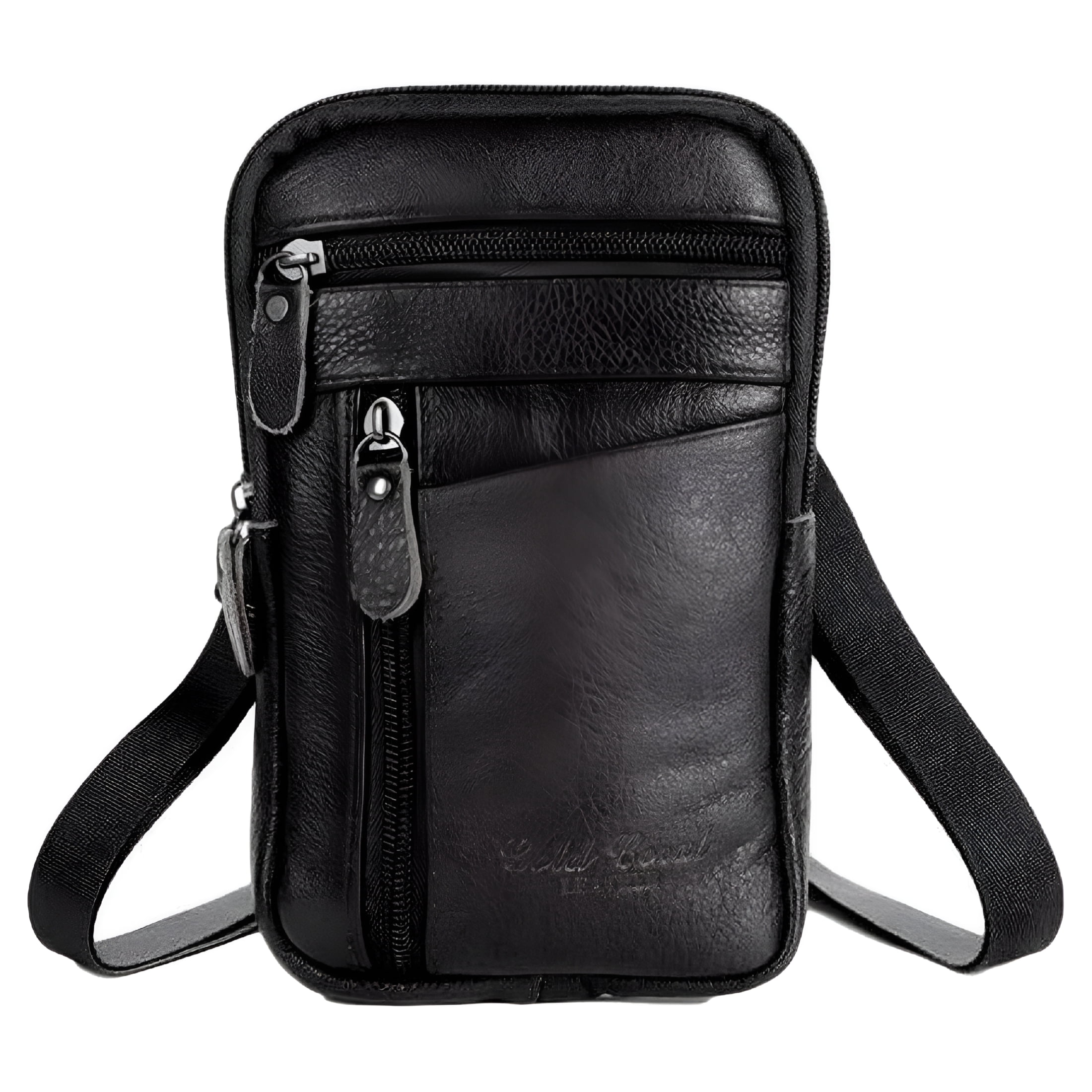 GASTROPOD Men's Genuine Leather Shoulder Messenger Bag Flap Over Man ...