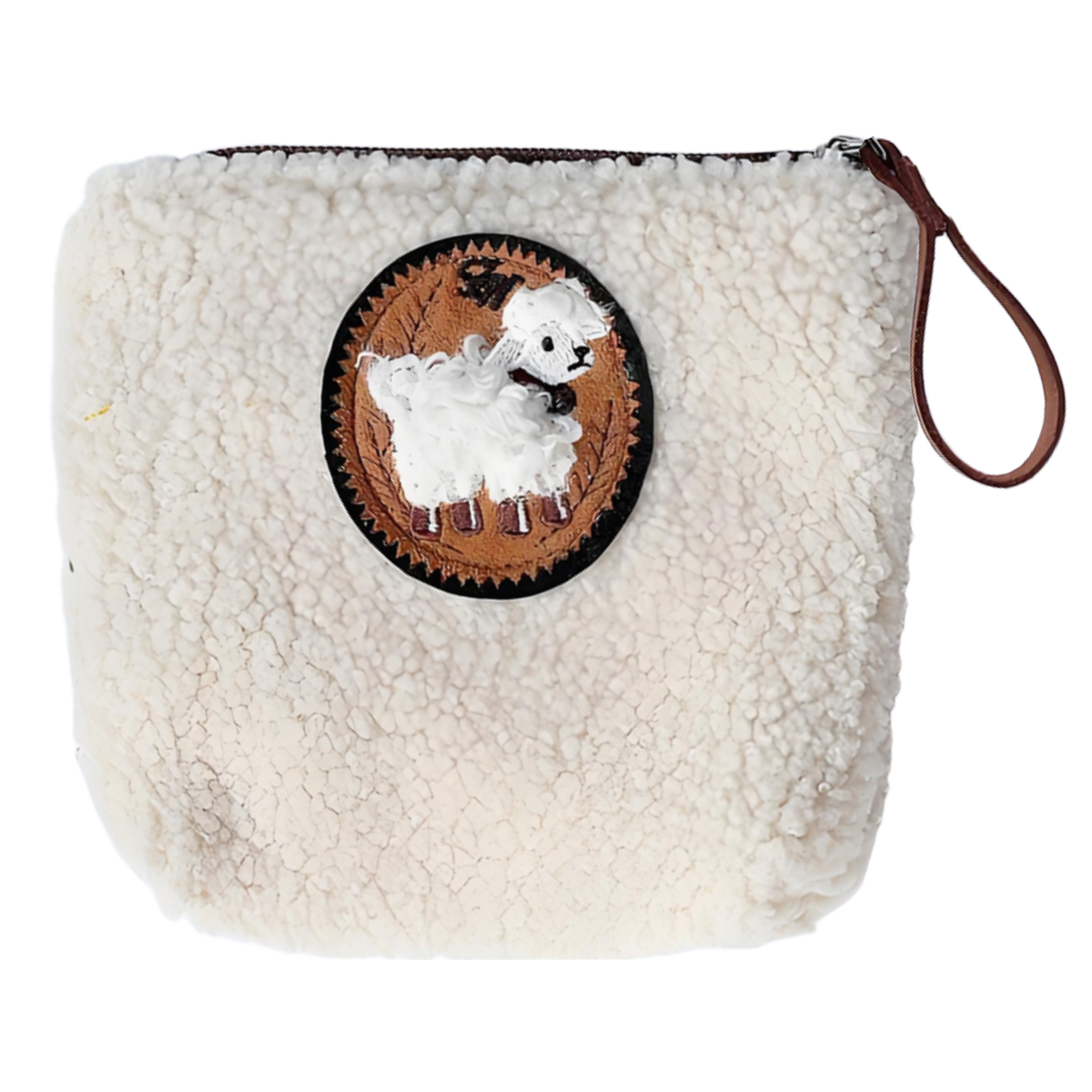 GASTROPOD Period Bag,Plush Lamb Pattern Sanitary Napkin Storage Bag for ...