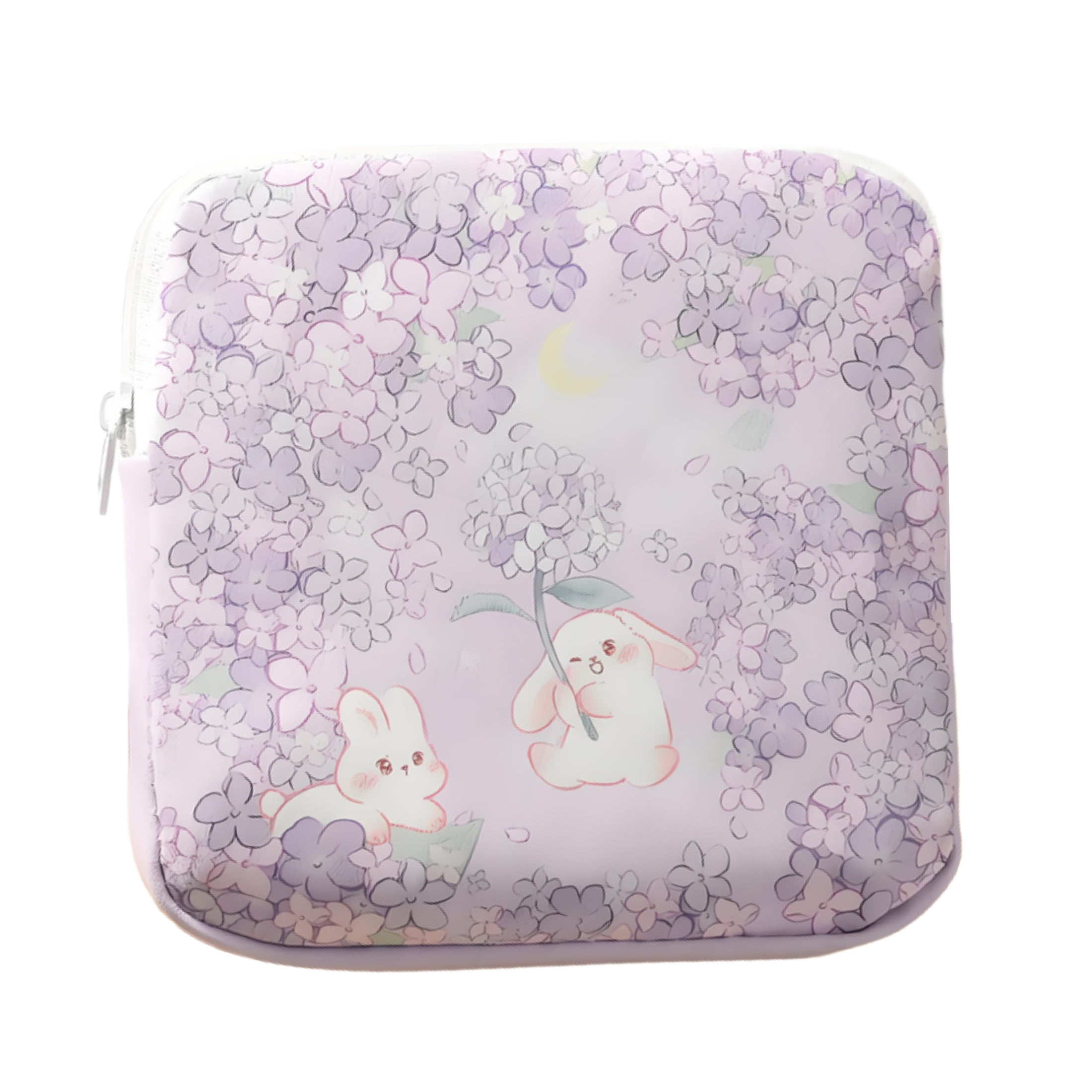 GASTROPOD Period Bag,Pvc Hydrangea Pattern Sanitary Pouch for Pads ...