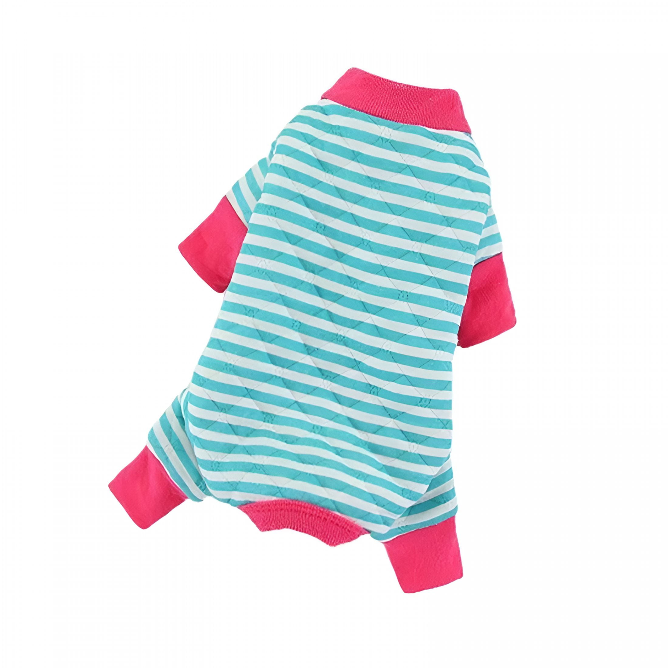 GASTROPOD Pet Dog Pajamas Soft Cotton Shirt Jumpsuit Striped Cute ...