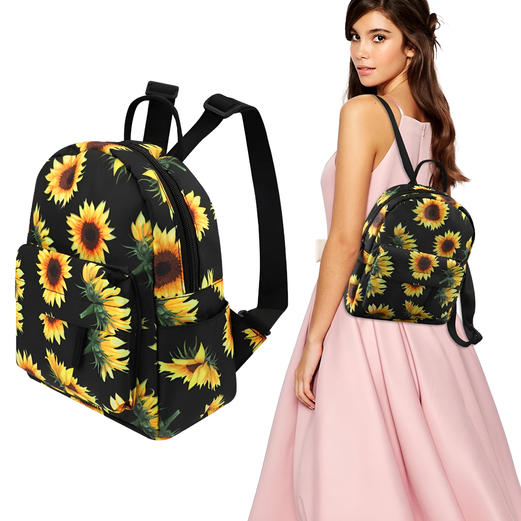 GASTROPOD Sunflower Mini Backpack, Sunflowers Printing Backpack, Small ...