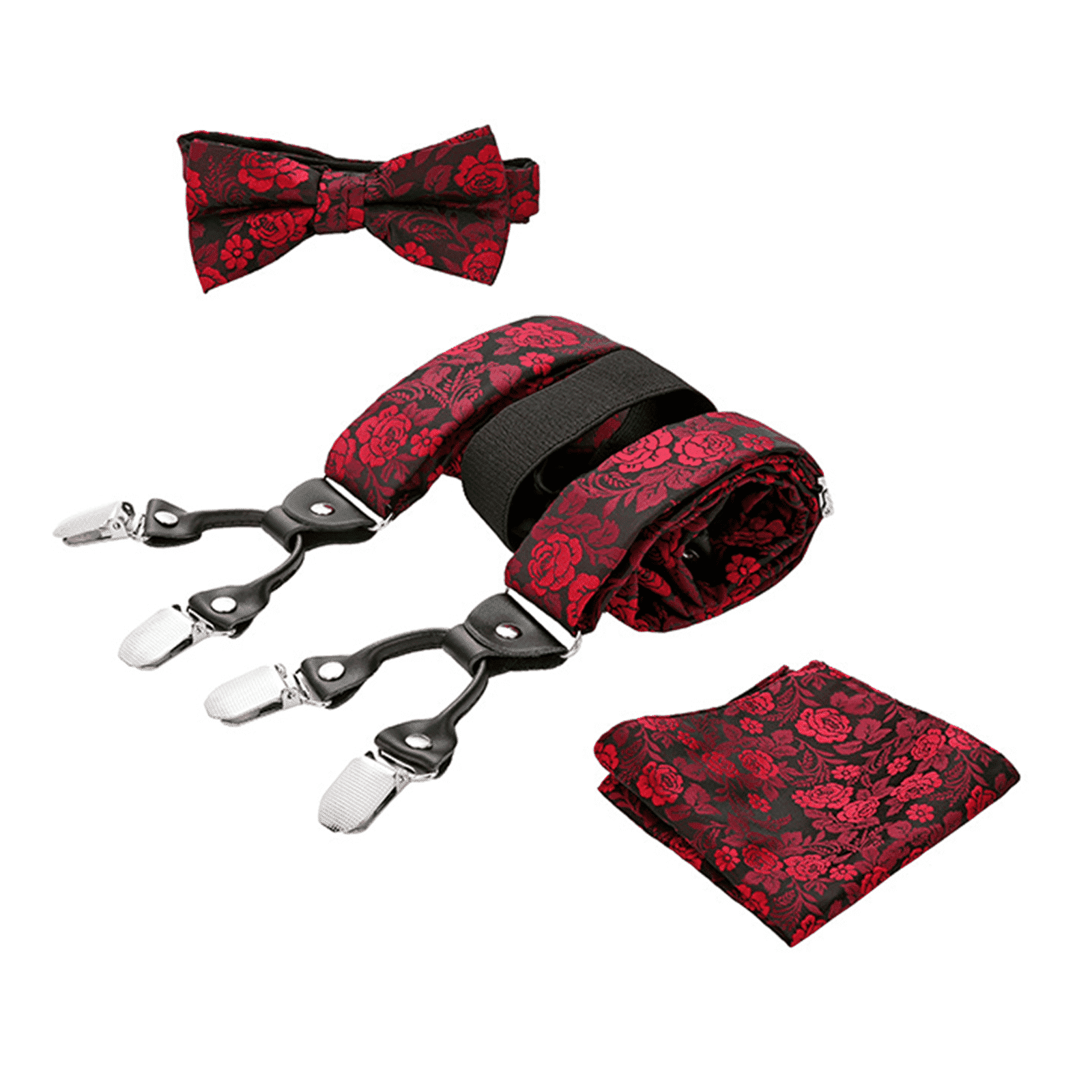 GASTROPOD Suspenders for Men Polyester and Leather Material Men's ...