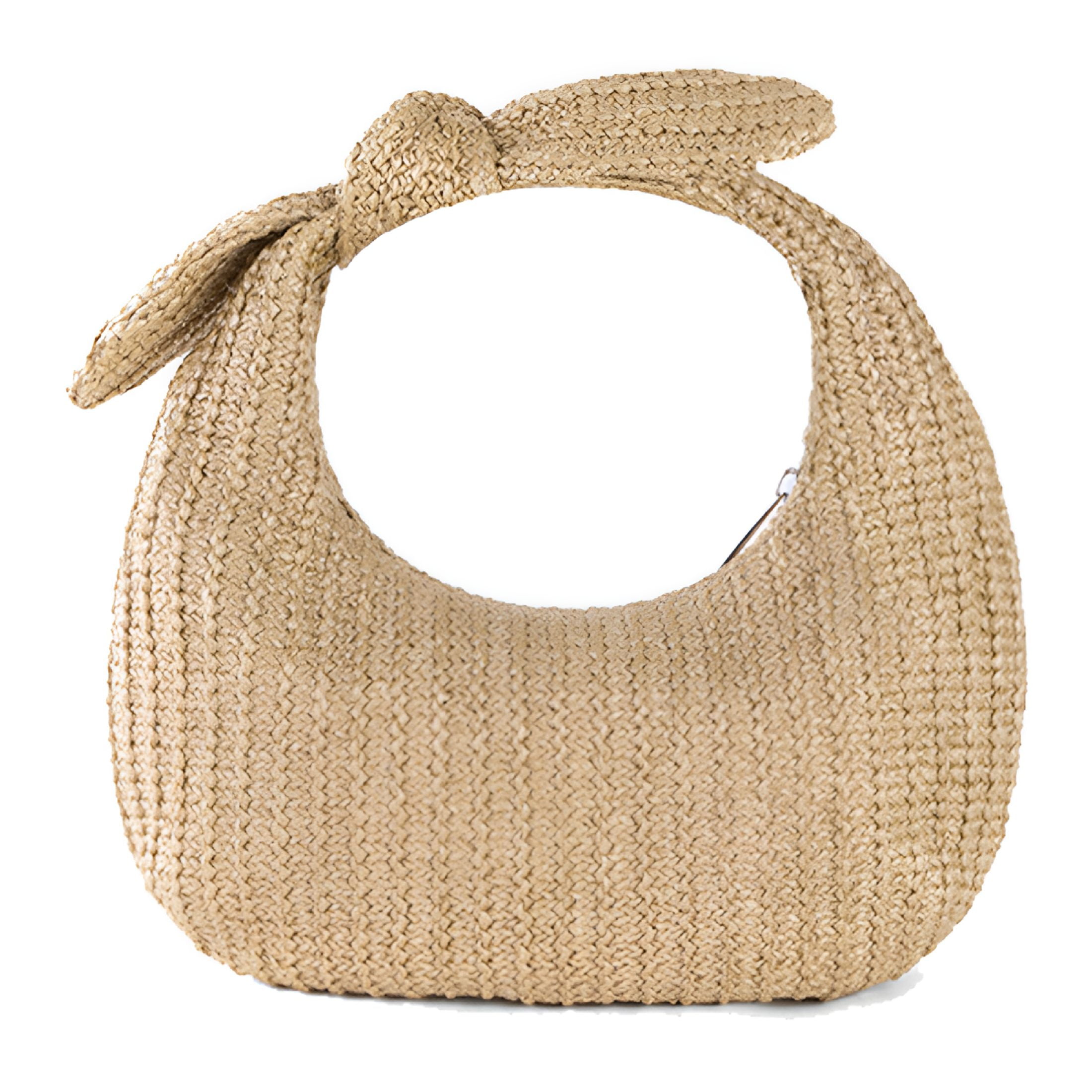 GASTROPOD Women Knotted Straw Clutch Purse with Bow Summer Beach ...