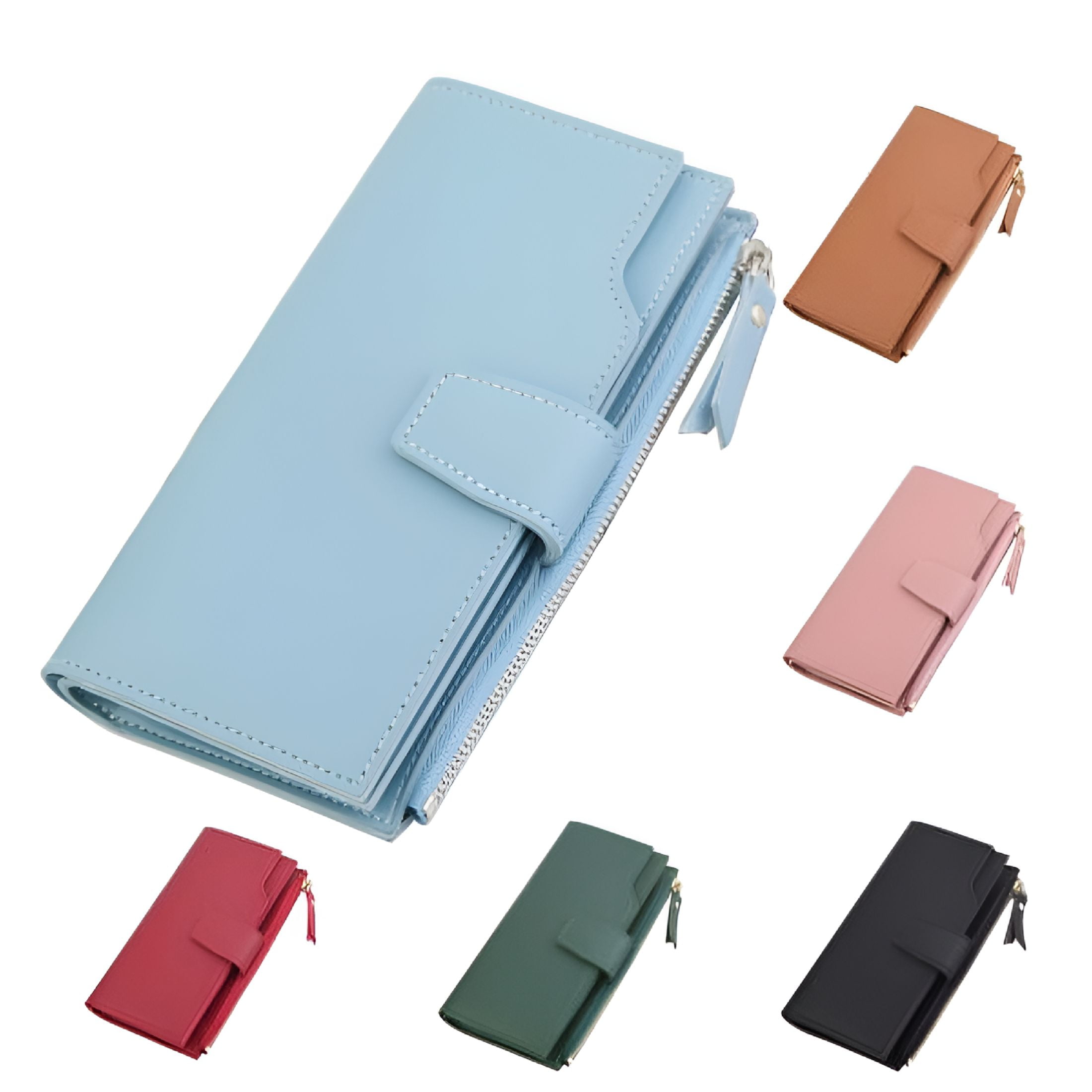 GASTROPOD Women’S Wallet Genuine Leather Wallets Solid Color Large ...